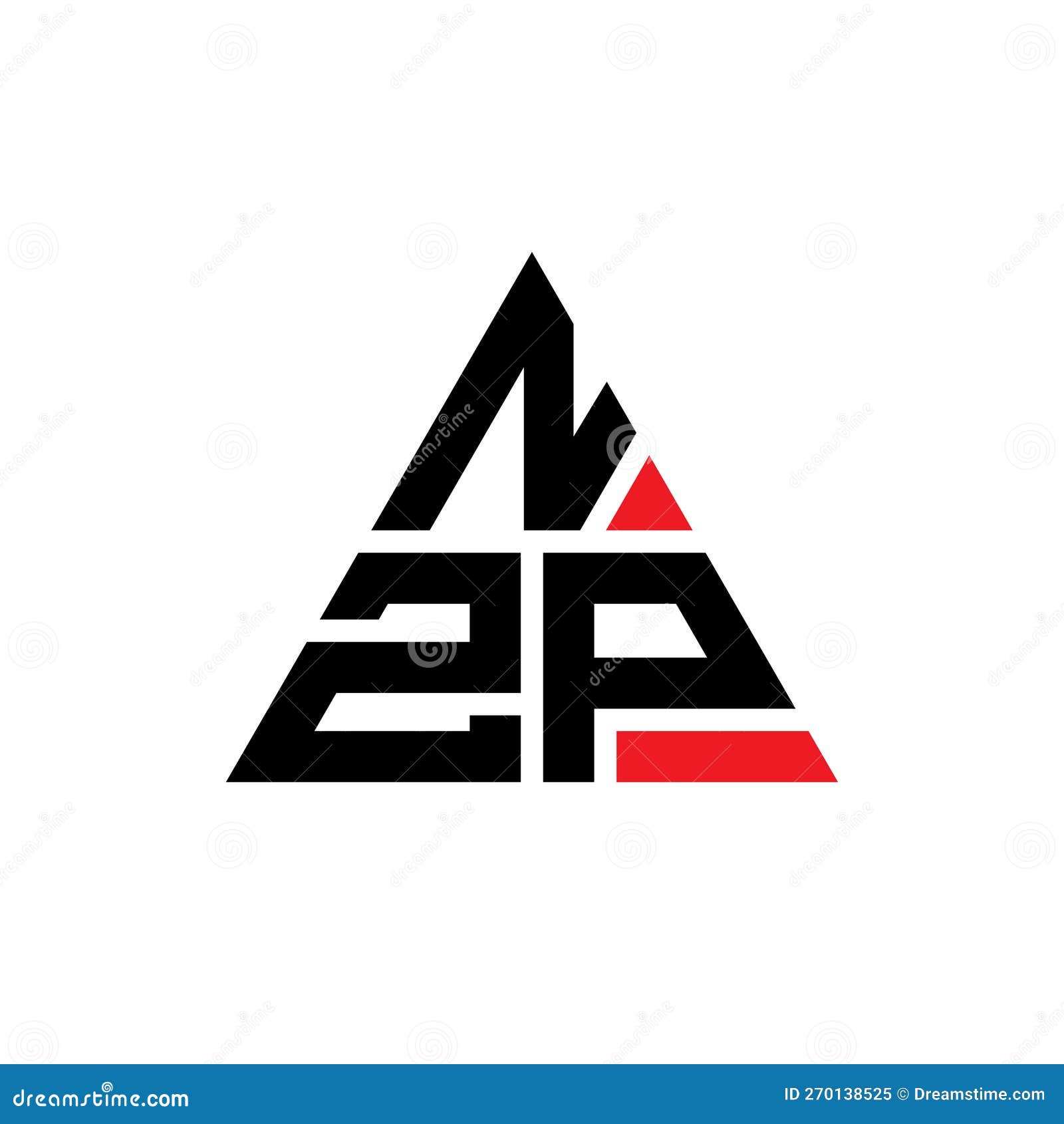NZP Triangle Letter Logo Design with Triangle Shape. NZP Triangle Logo ...