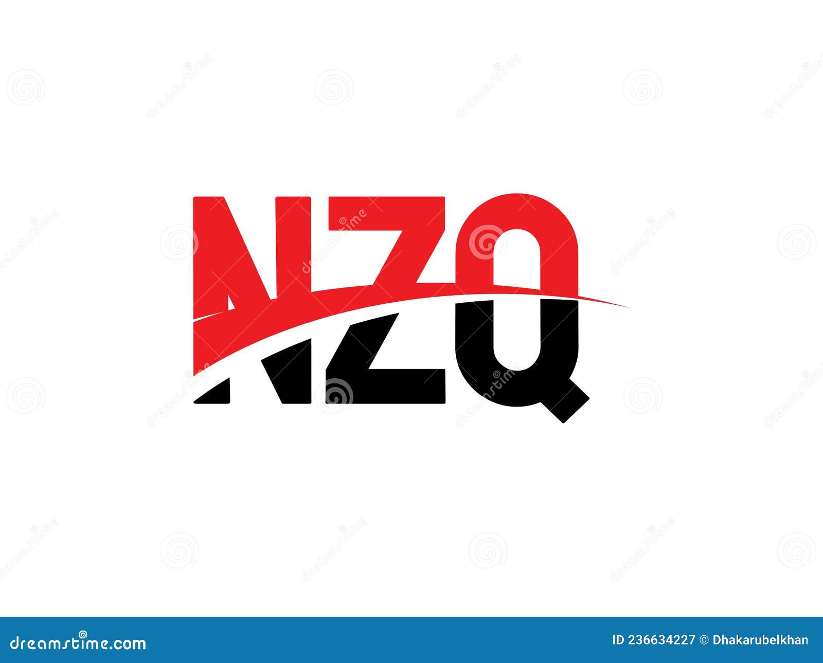 NZQ Letter Initial Logo Design Vector Illustration Stock Vector ...
