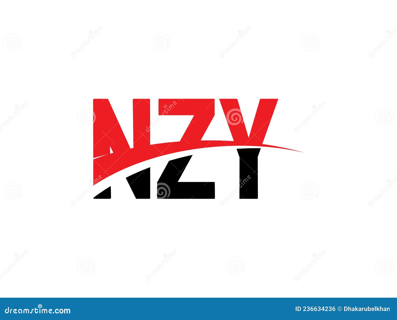 NZY Letter Initial Logo Design Vector Illustration Stock Vector ...