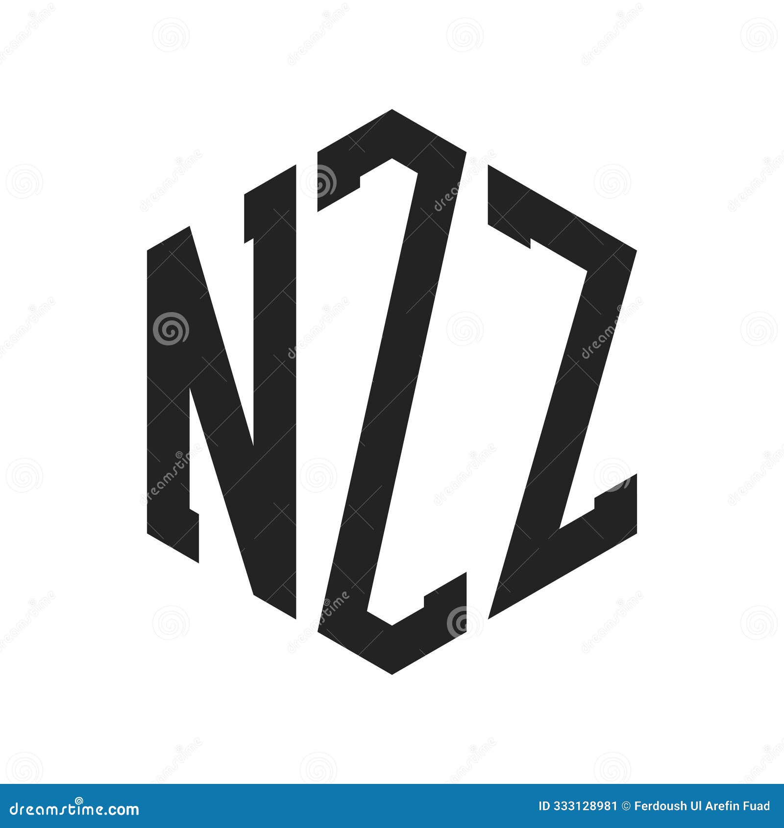 NZZ Logo Design. Initial Letter NZZ Monogram Logo Using Hexagon Shape ...