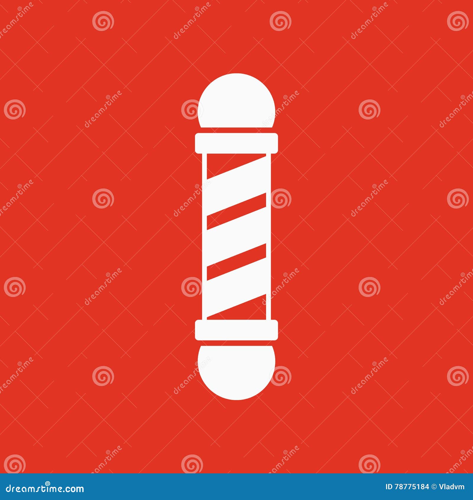 O ícone De Barber Pole Símbolo Do Barbeiro Liso Ilustração do Vetor ...