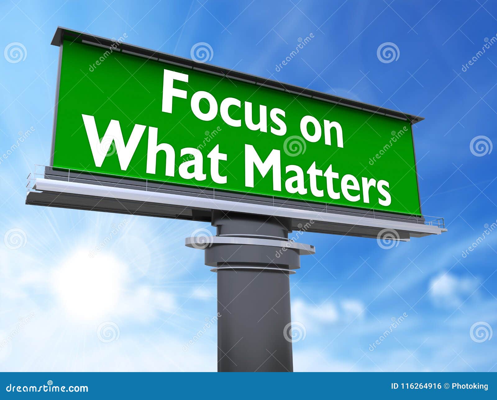 Focus on what matters stock de ilustración. Ilustración de humano ...