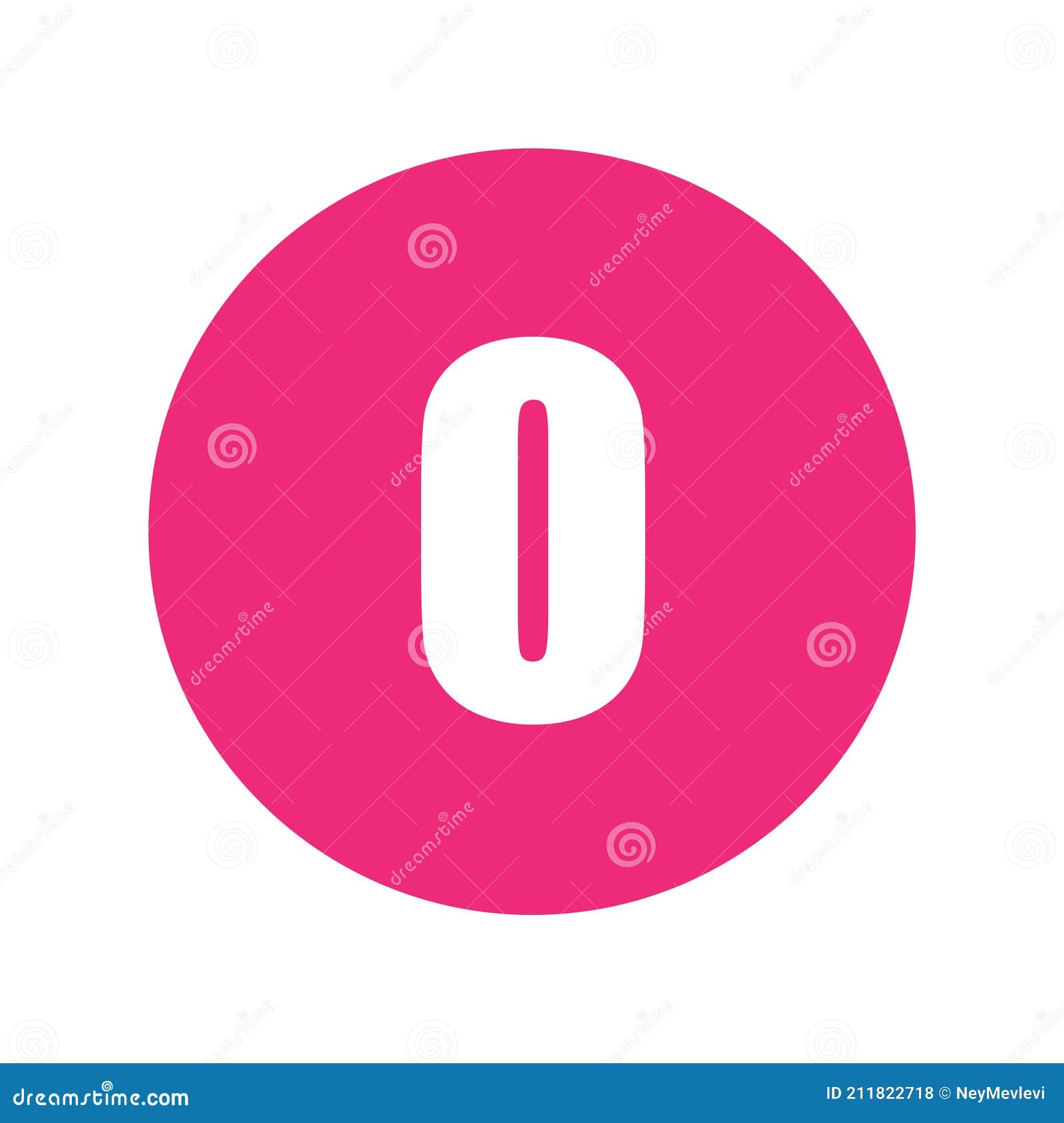 Letter O Logo Symbol in Pink Circle. Stock Vector - Illustration of ...