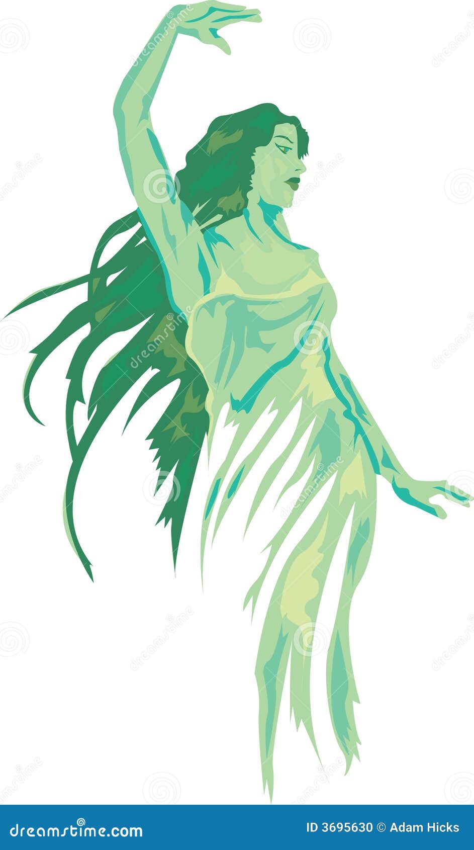 O Absinto Feericamente Verde Ilustração do Vetor - Ilustração de limpar ...