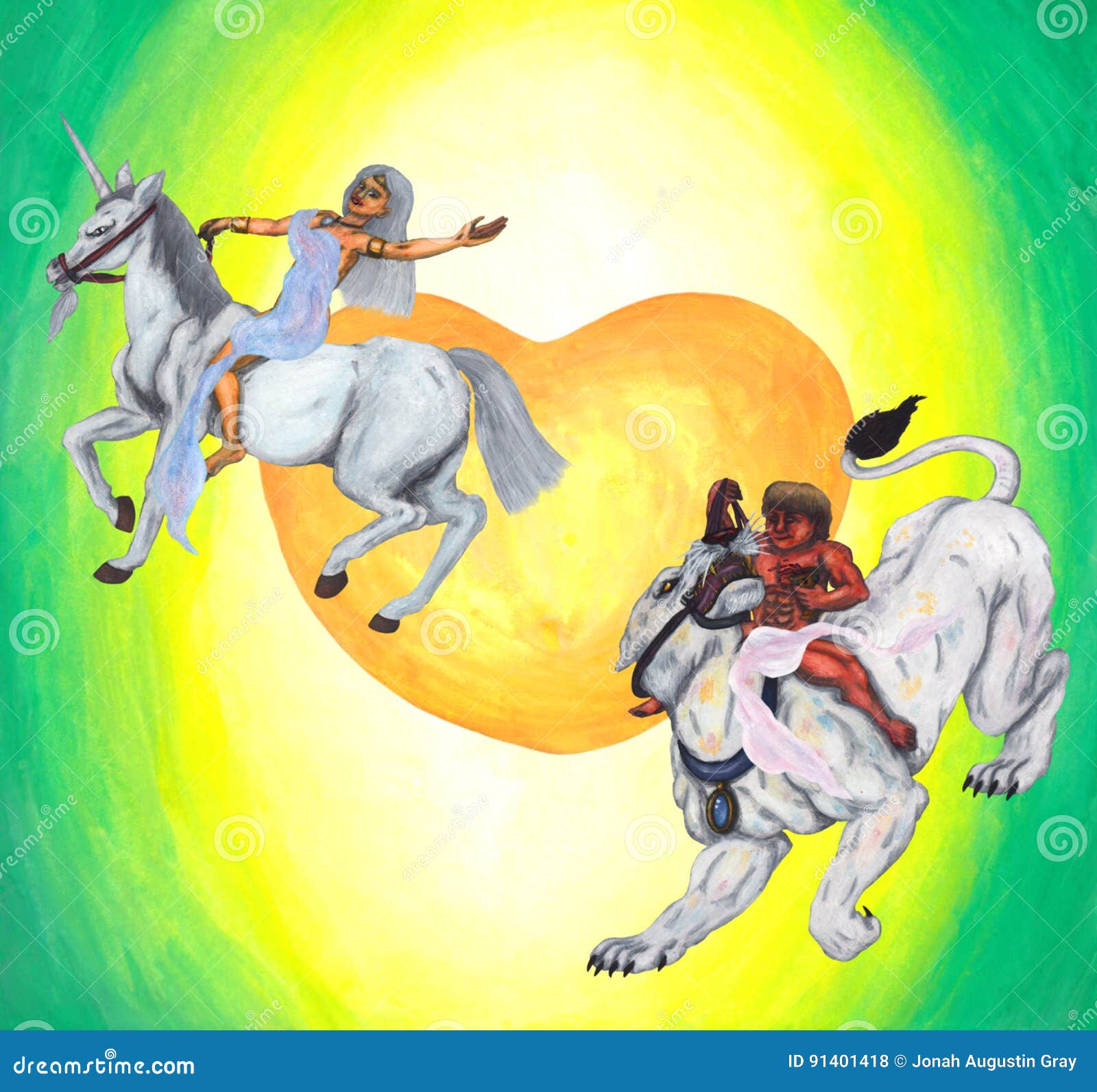 O Amor Entre O Deus E a Deusa 2017 Ilustração Stock - Ilustração de ...