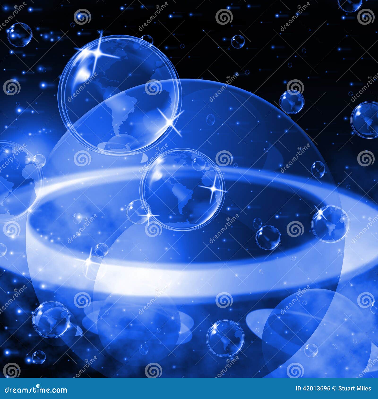 O Azul Dos Planetas Representa O Espaço E a Astronomia Ilustração Stock ...