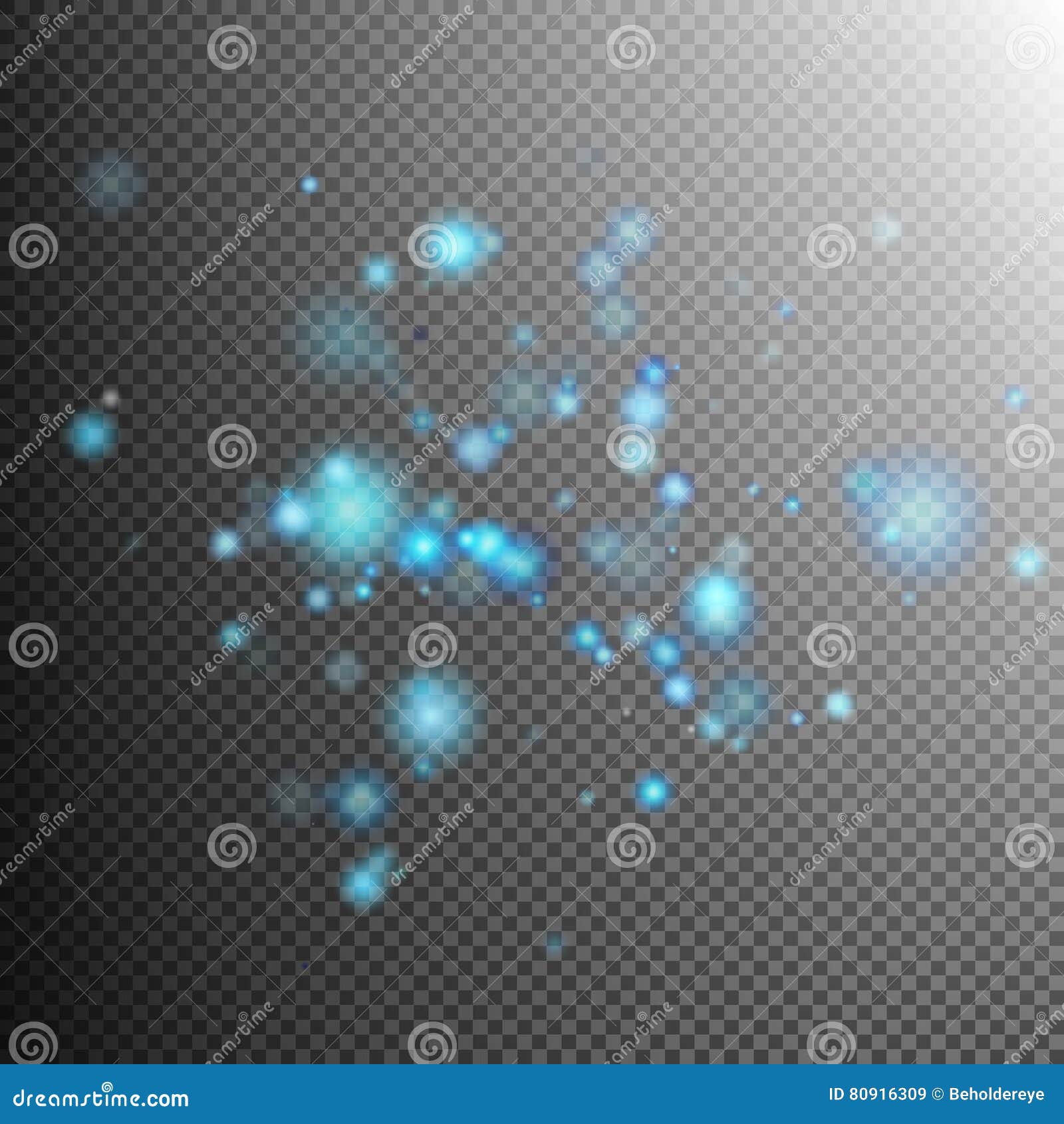 O Azul Ilumina O Efeito Do Bokeh Eps 10 Ilustração do Vetor ...