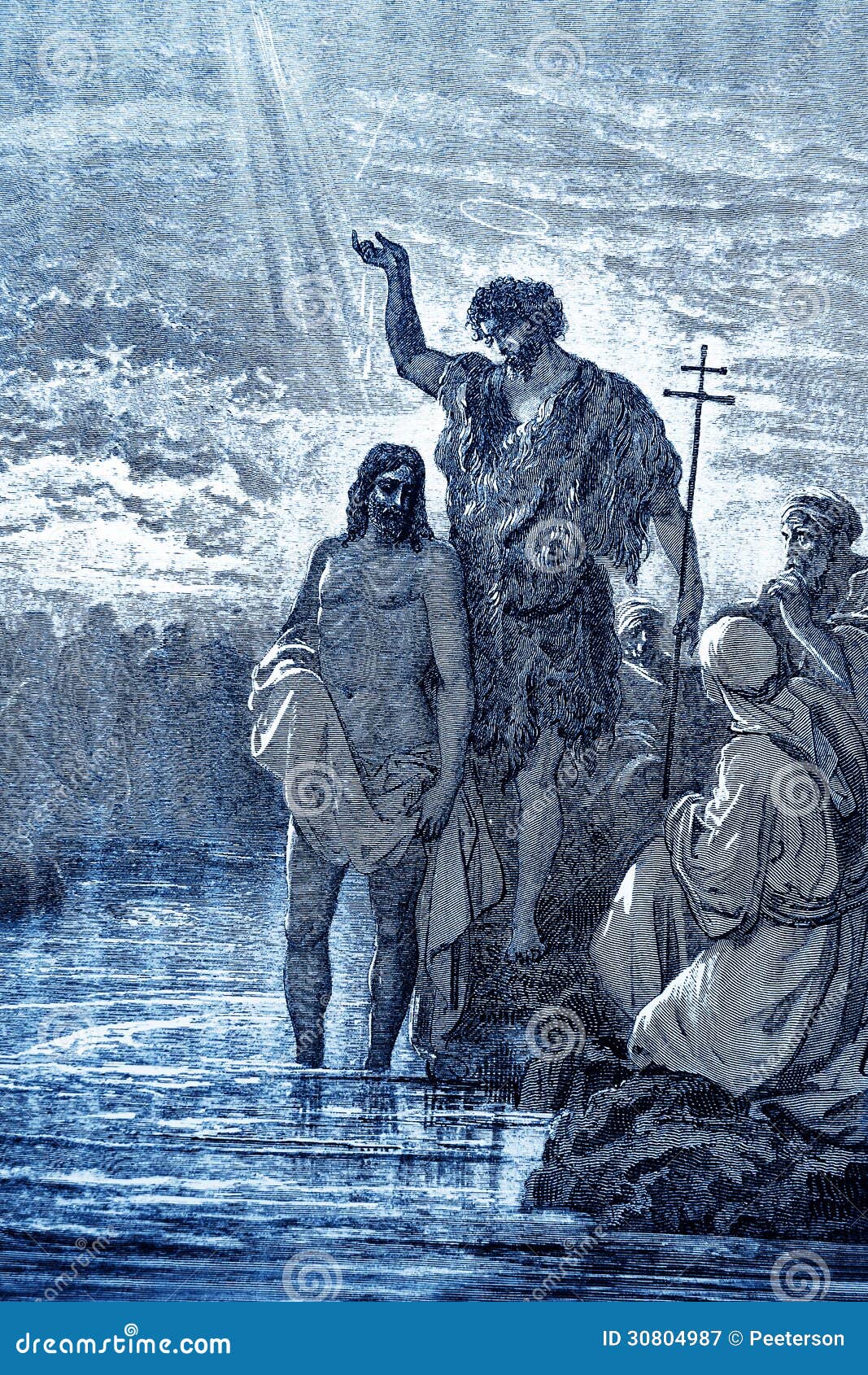 O baptismo de Jesus ilustração stock. Ilustração de santo - 30804987