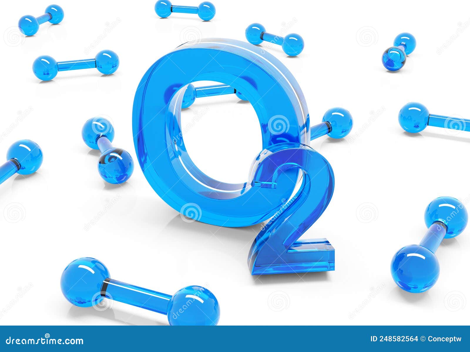 3d Blue Oxygen Cylinder O2 Isolated On White Background, Realistic ...