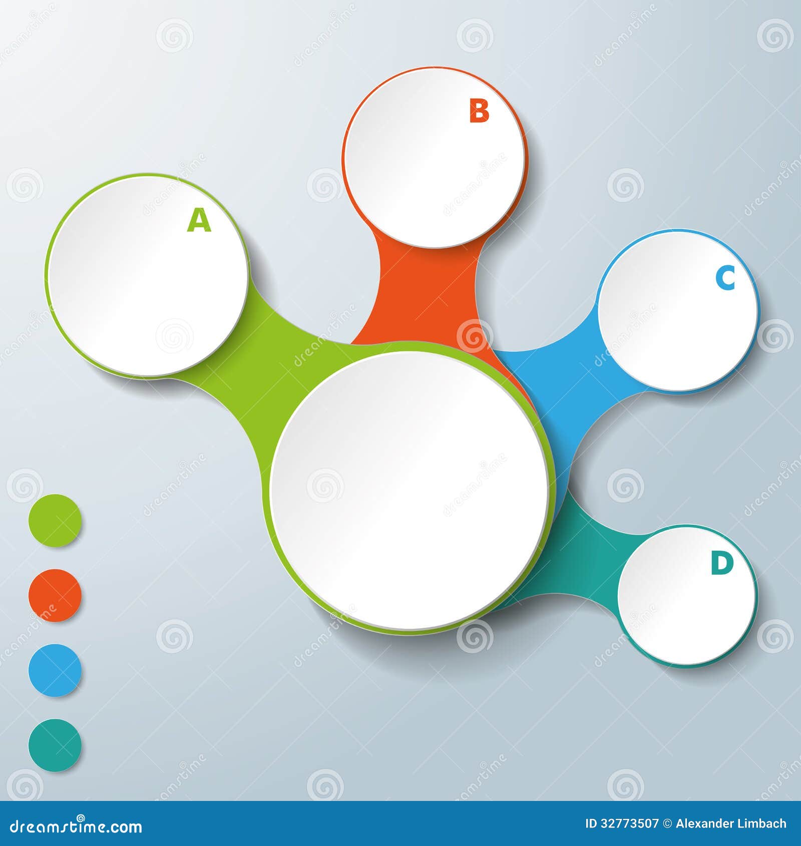 O Branco De Infographic Conectado Circunda ABCD Ilustração do Vetor ...