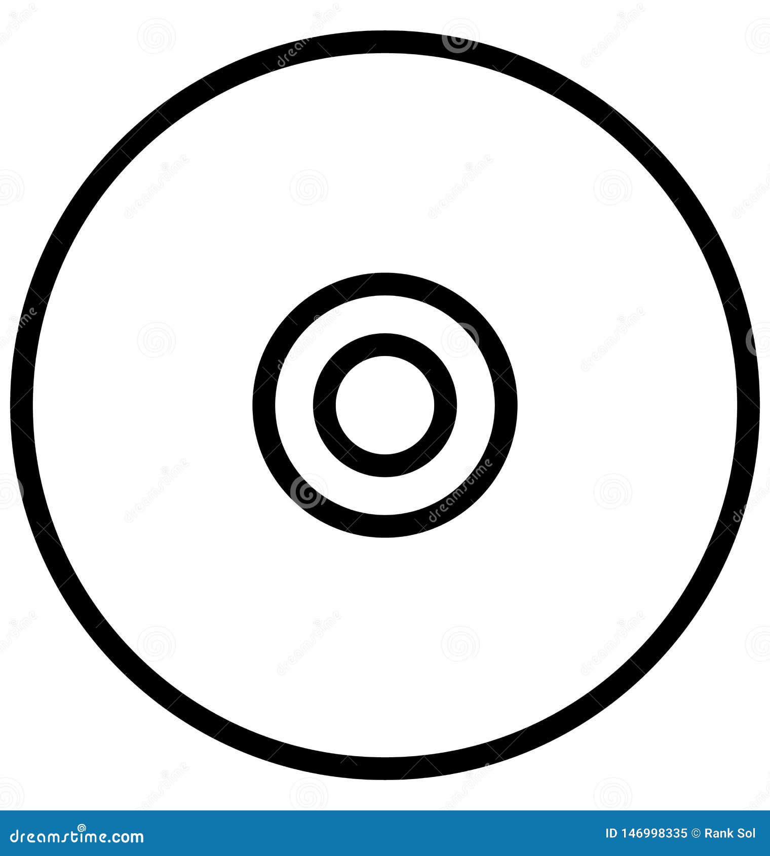 O CD Isolou O ?cone Do Vetor Que Pode Facilmente Alterar Ou Editar ...