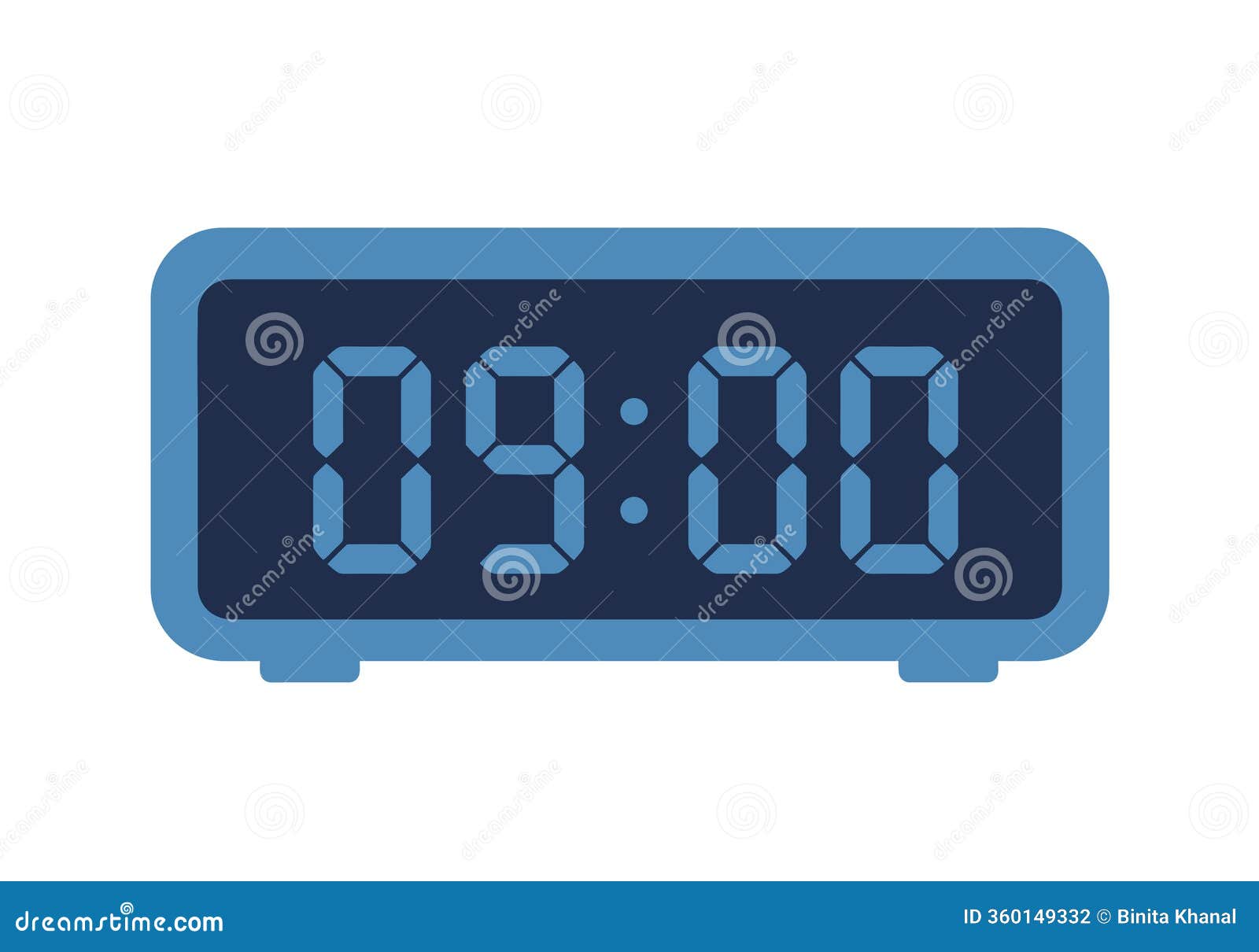 9 o clock clipart. stock illustration. Illustration of screen - 360149332