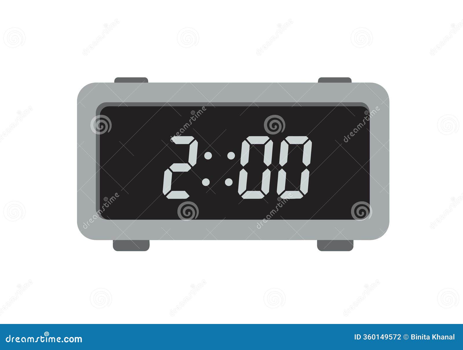 2 o clock clipart. stock illustration. Illustration of morning - 360149572