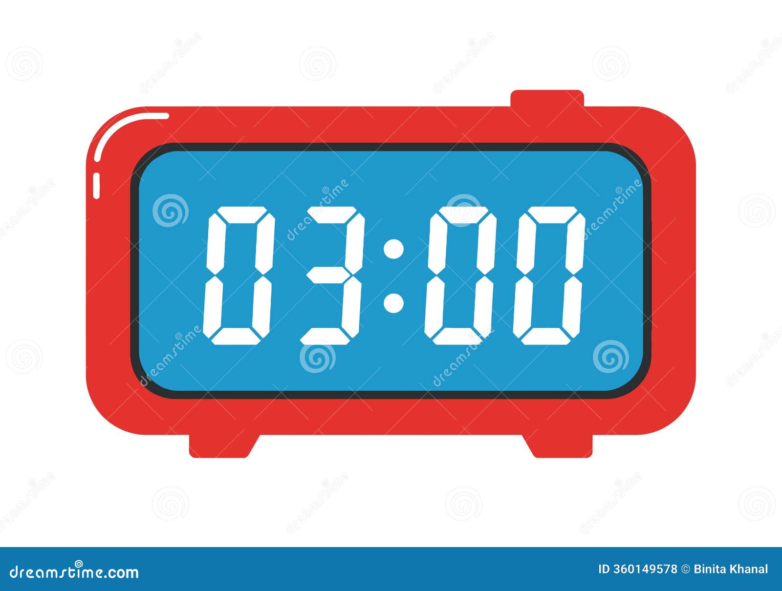 3 o clock clipart. stock illustration. Illustration of clipart - 360149578