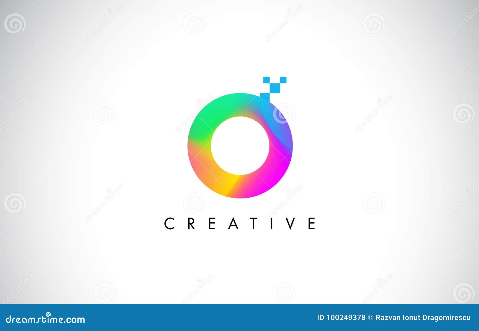 O Colorful Logo Letter Design Vector. Creative Rainbow Gradient Stock ...