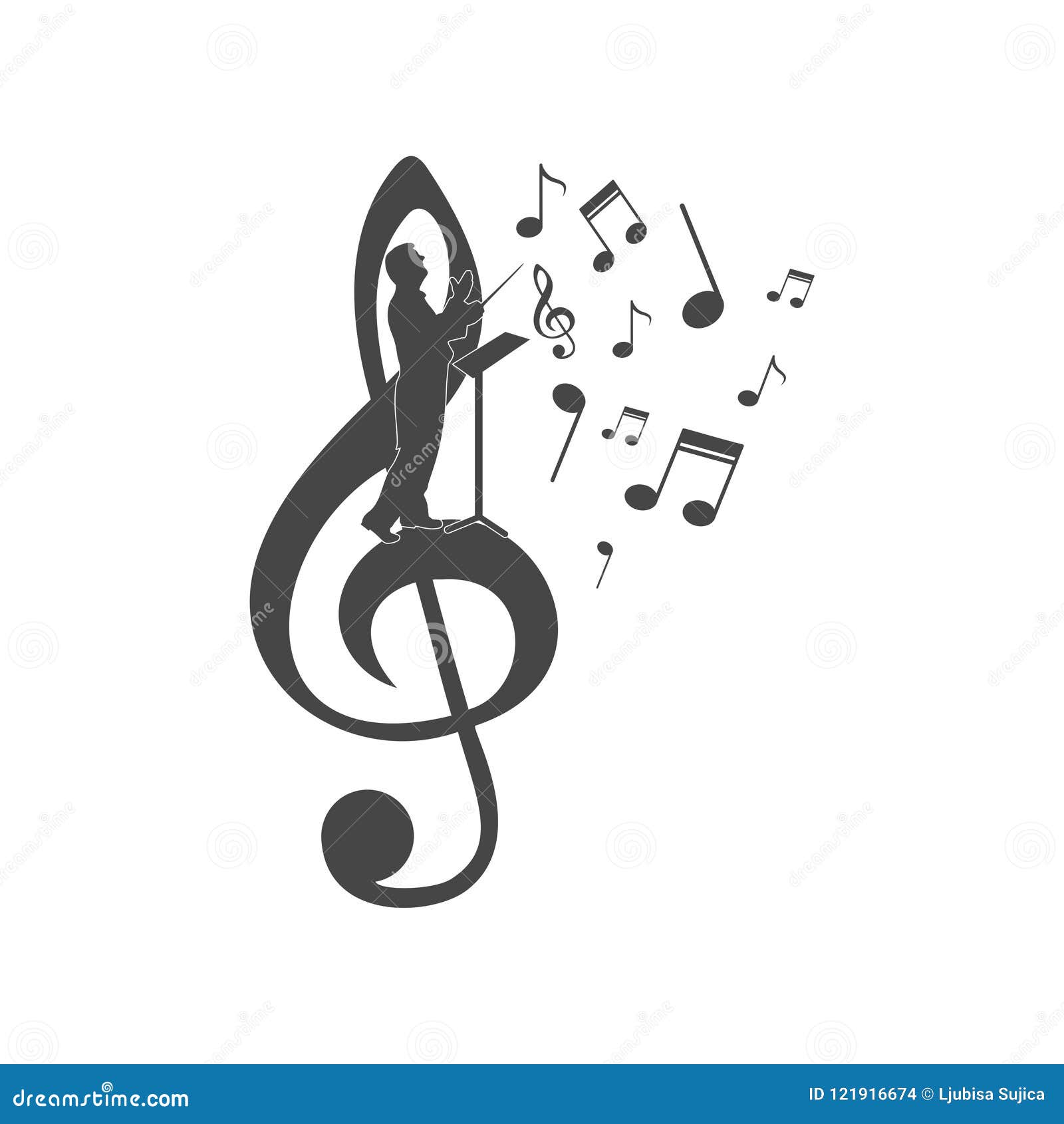 O Coro Guia O Logotipo, ícone Do Coro Ilustração Stock - Ilustração de ...