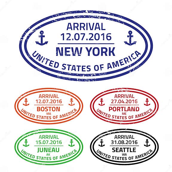 O curso carimba EUA ilustração do vetor. Ilustração de original - 71577322