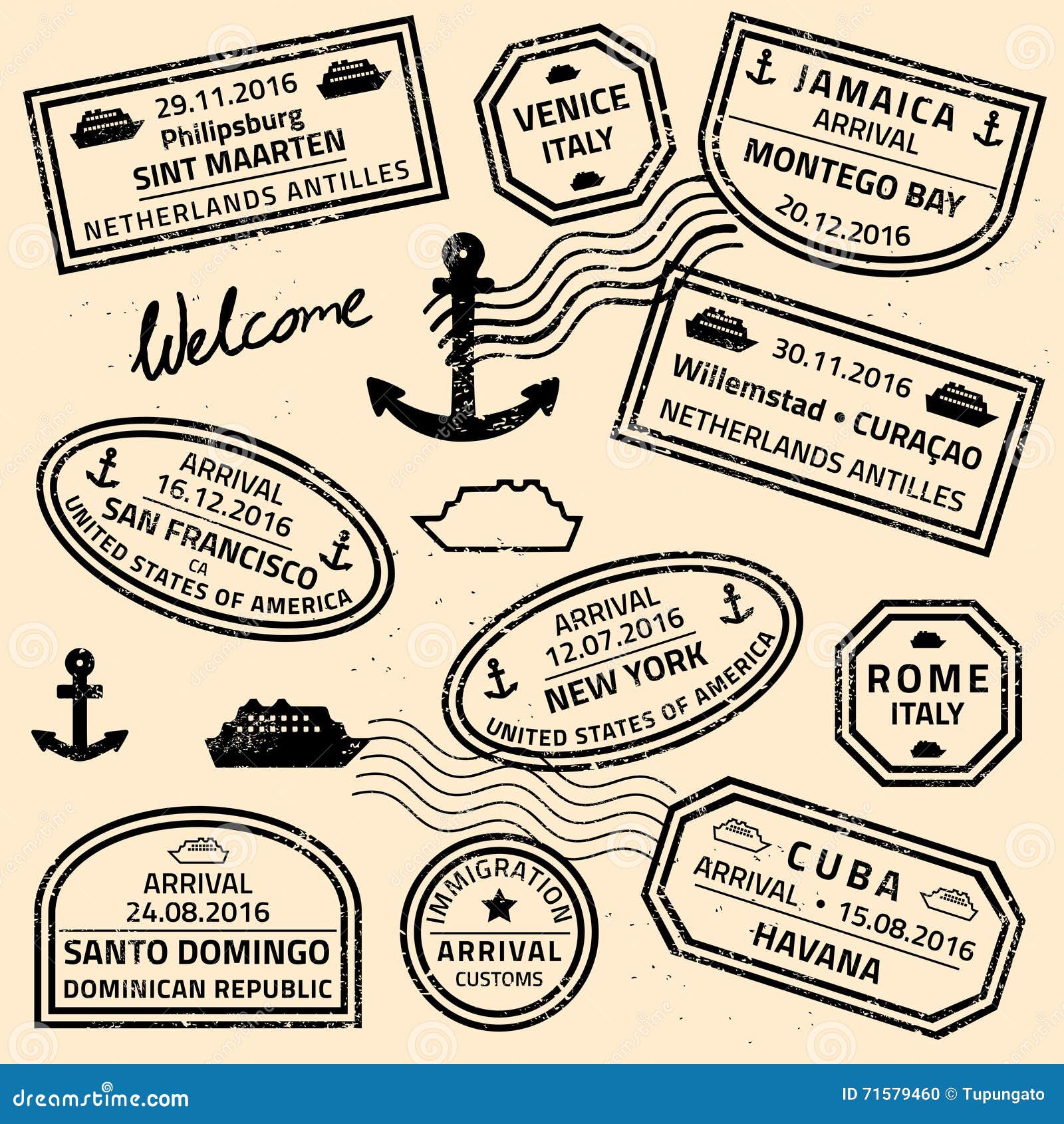 O curso carimba o vetor ilustração do vetor. Ilustração de cidades ...