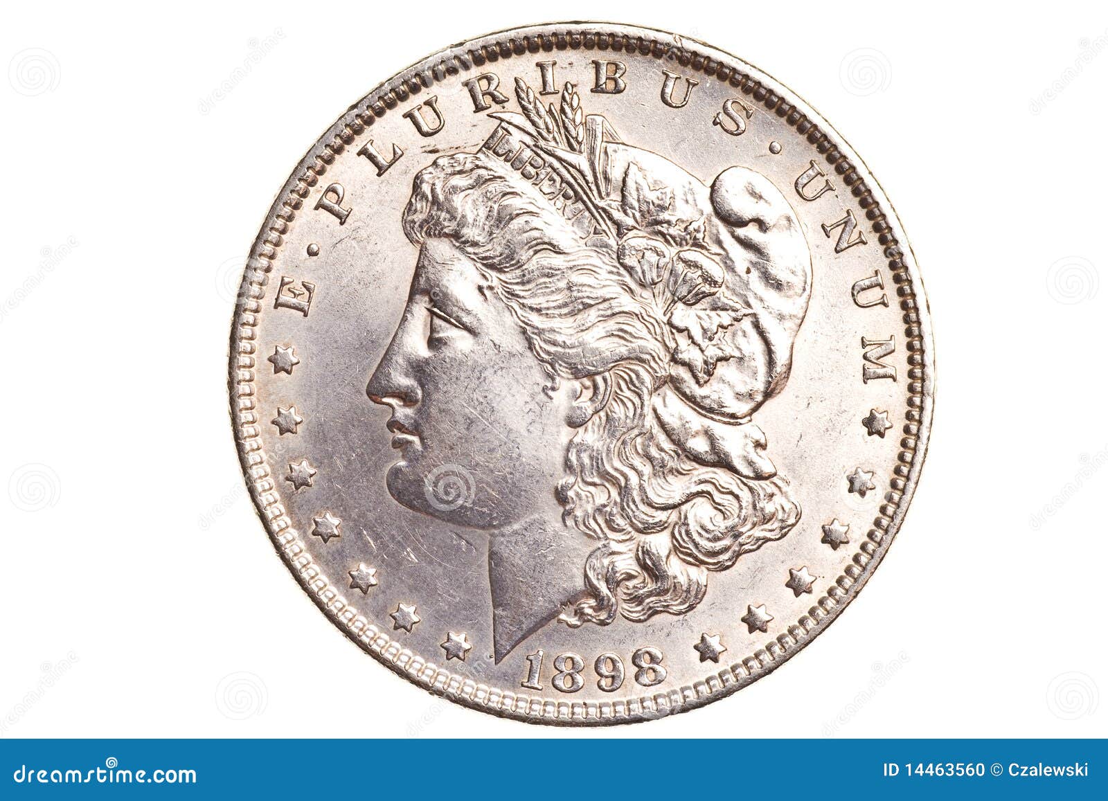 O Dólar De Prata Antigo Isolou-se Foto de Stock - Imagem de mulher ...