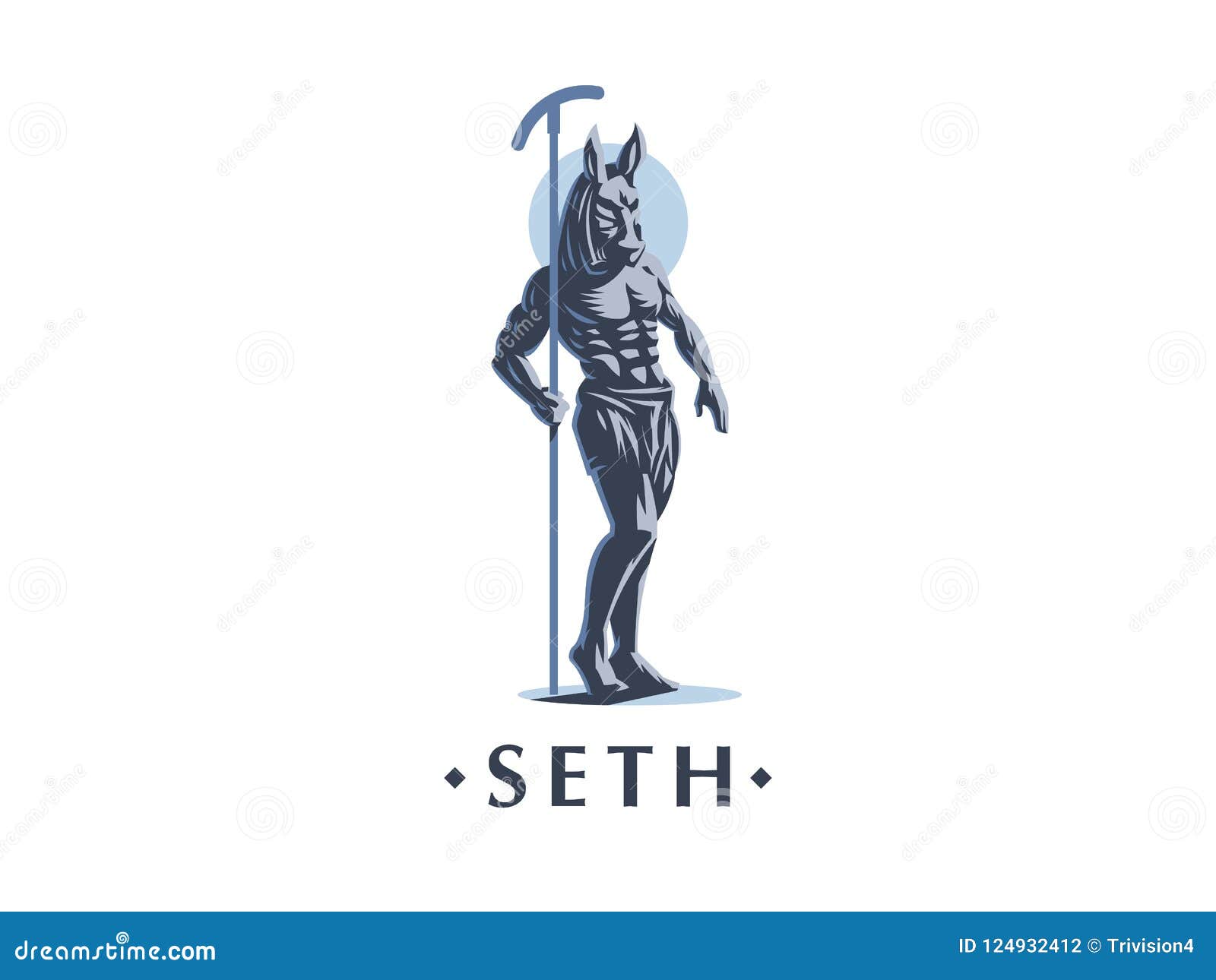 O Deus Egípcio Seth Emblema Do Vetor Ilustração do Vetor - Ilustração ...
