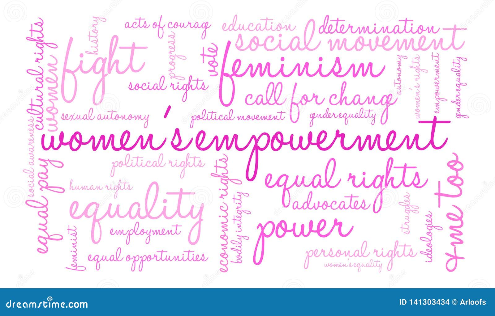 O Empoderamento Das Mulheres Na Nuvem Do Word Ilustração do Vetor ...