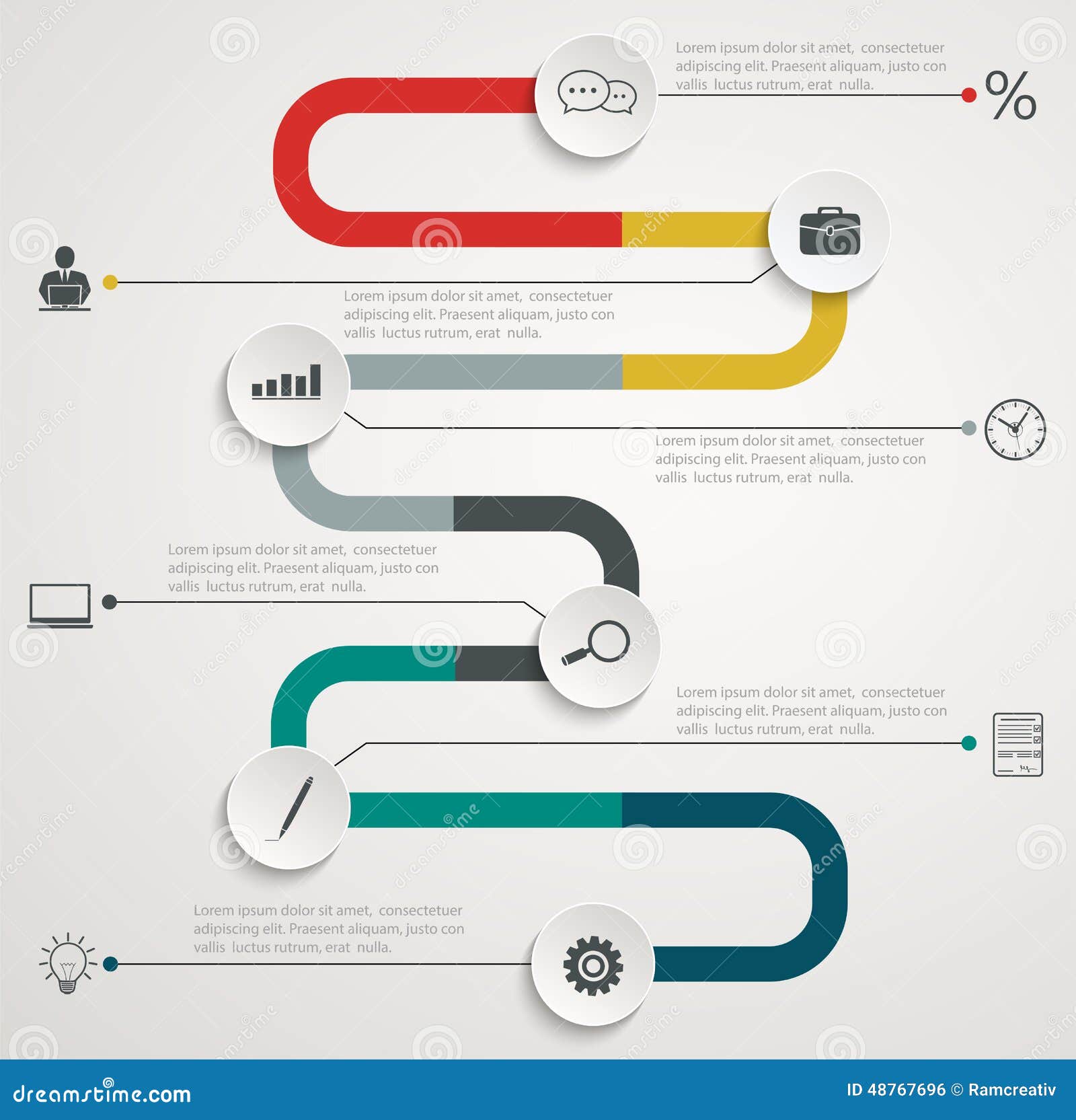 O Espaço Temporal Infographic Da Estrada Com ícones Ilustração do Vetor ...