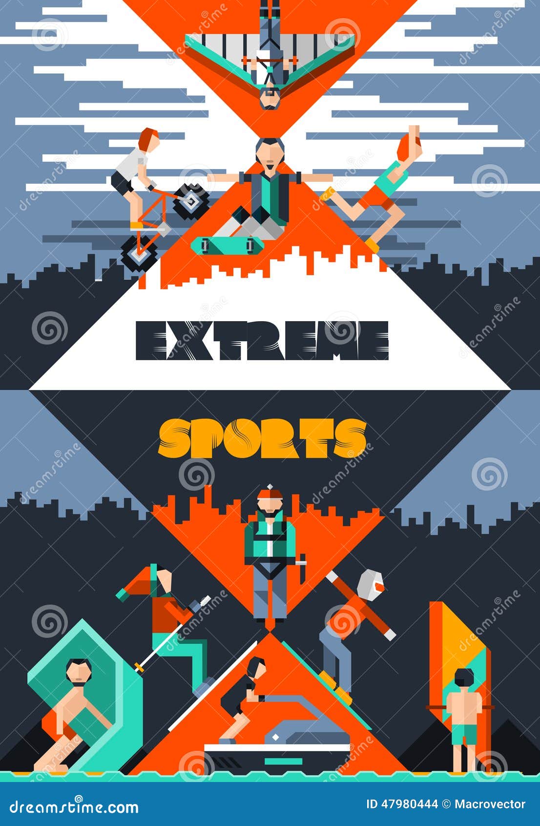 O extremo ostenta o cartaz ilustração do vetor. Ilustração de atividade ...