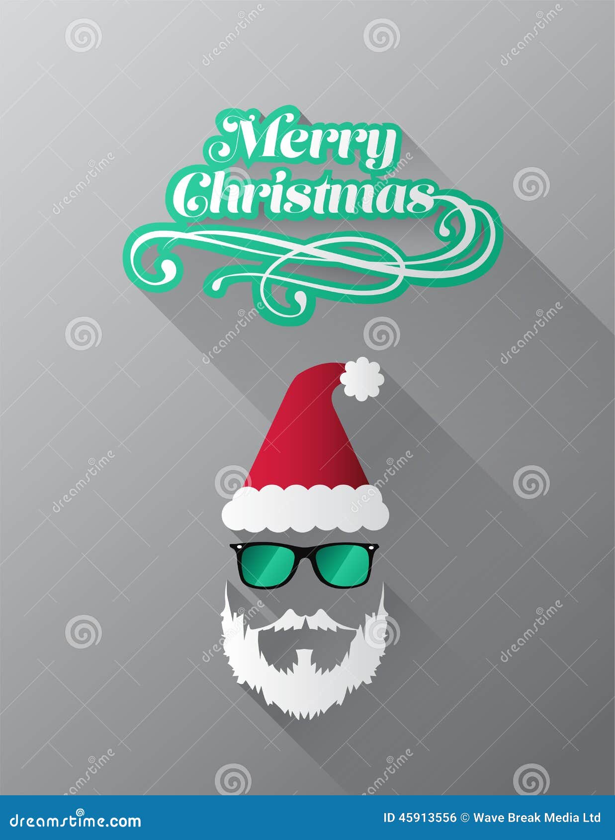 O Feliz Natal Vector Com Moderno Santa Ilustração do Vetor - Ilustração ...