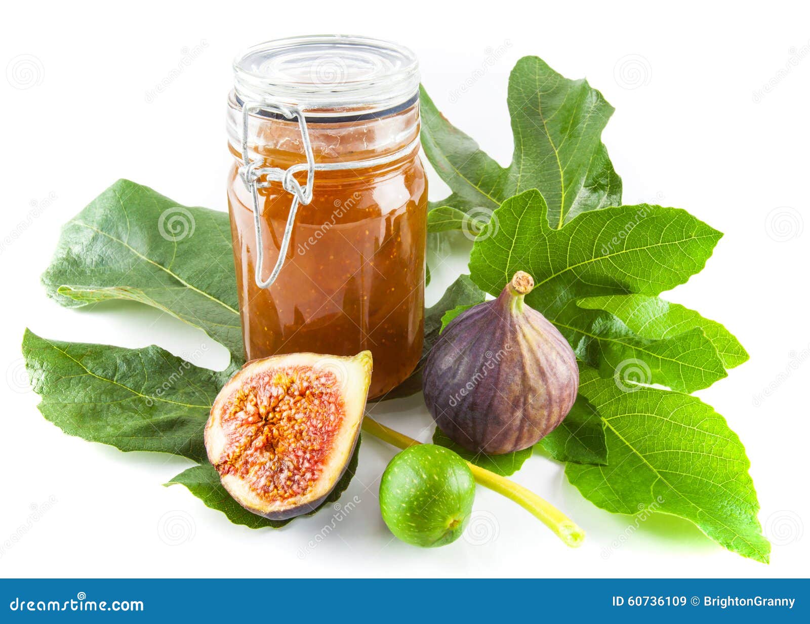 O figo conserva imagem de stock. Imagem de folha, caseira - 60736109