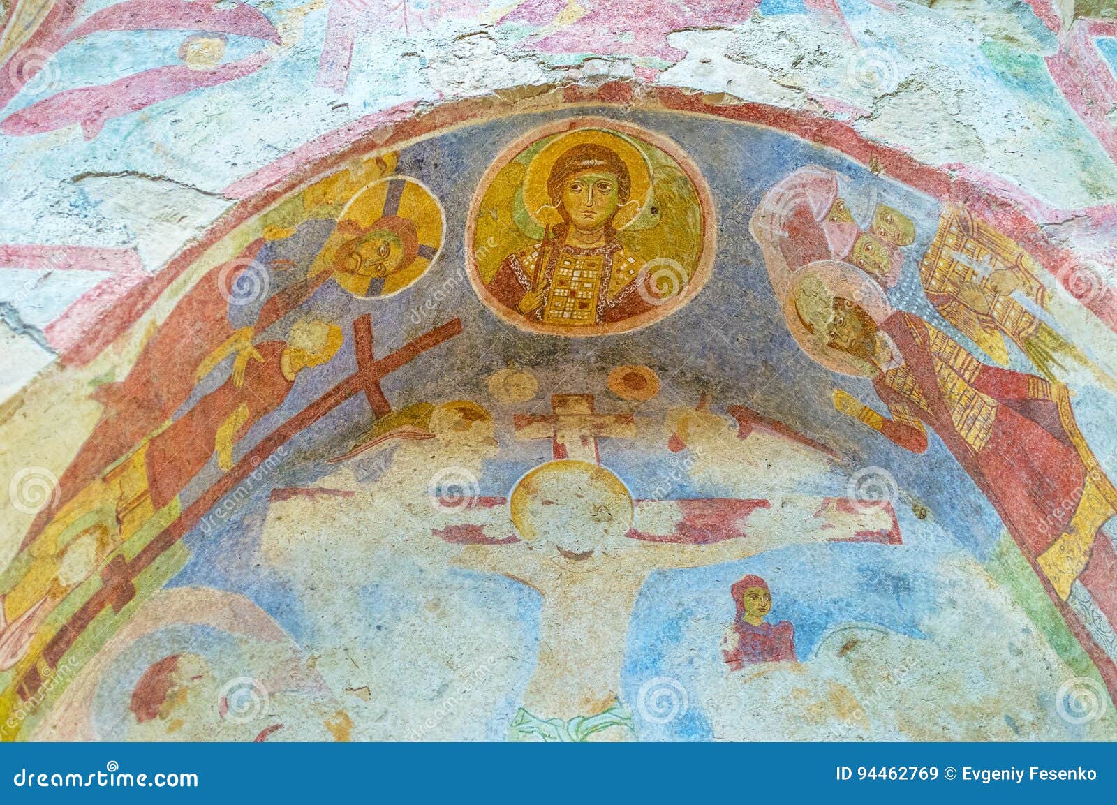 O fresco medieval imagem de stock editorial. Imagem de santo - 94462769