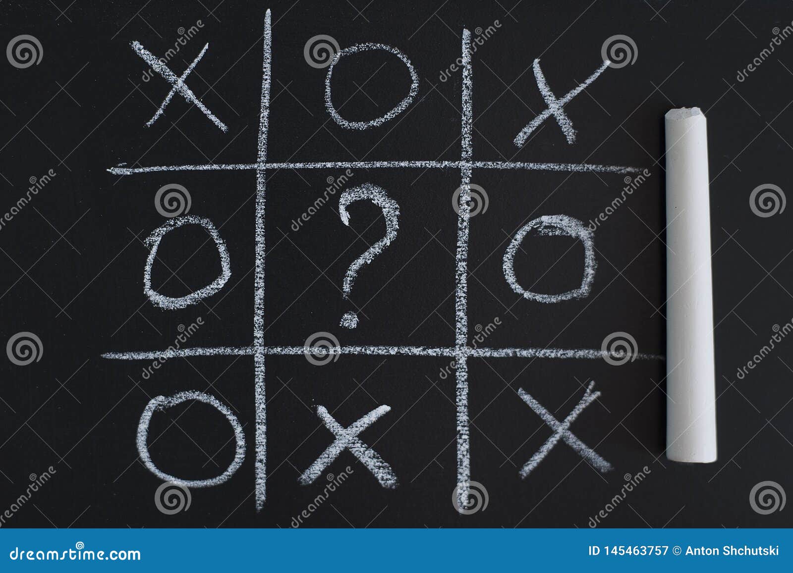 O X Game on Black Chalk Board Stock Image - Image of communication ...