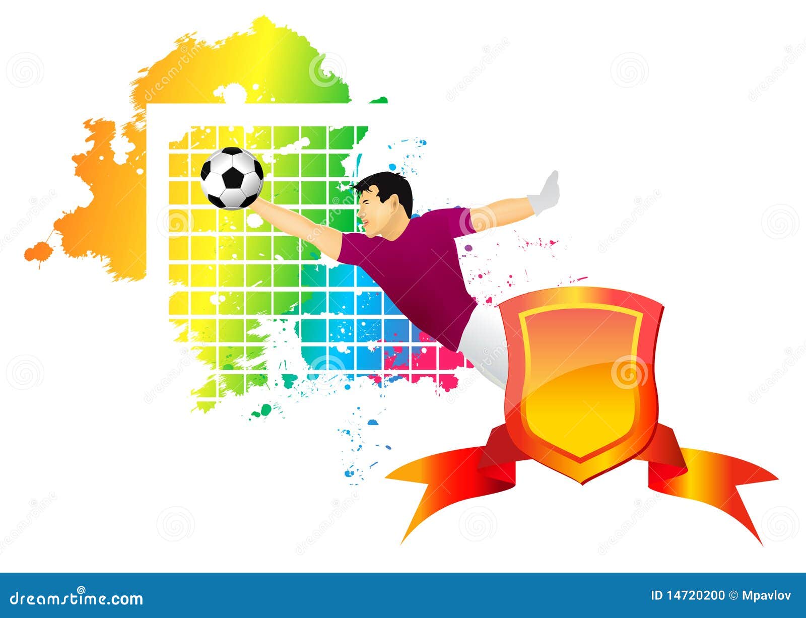 O guarda-redes do futebol ilustração do vetor. Ilustração de campo ...