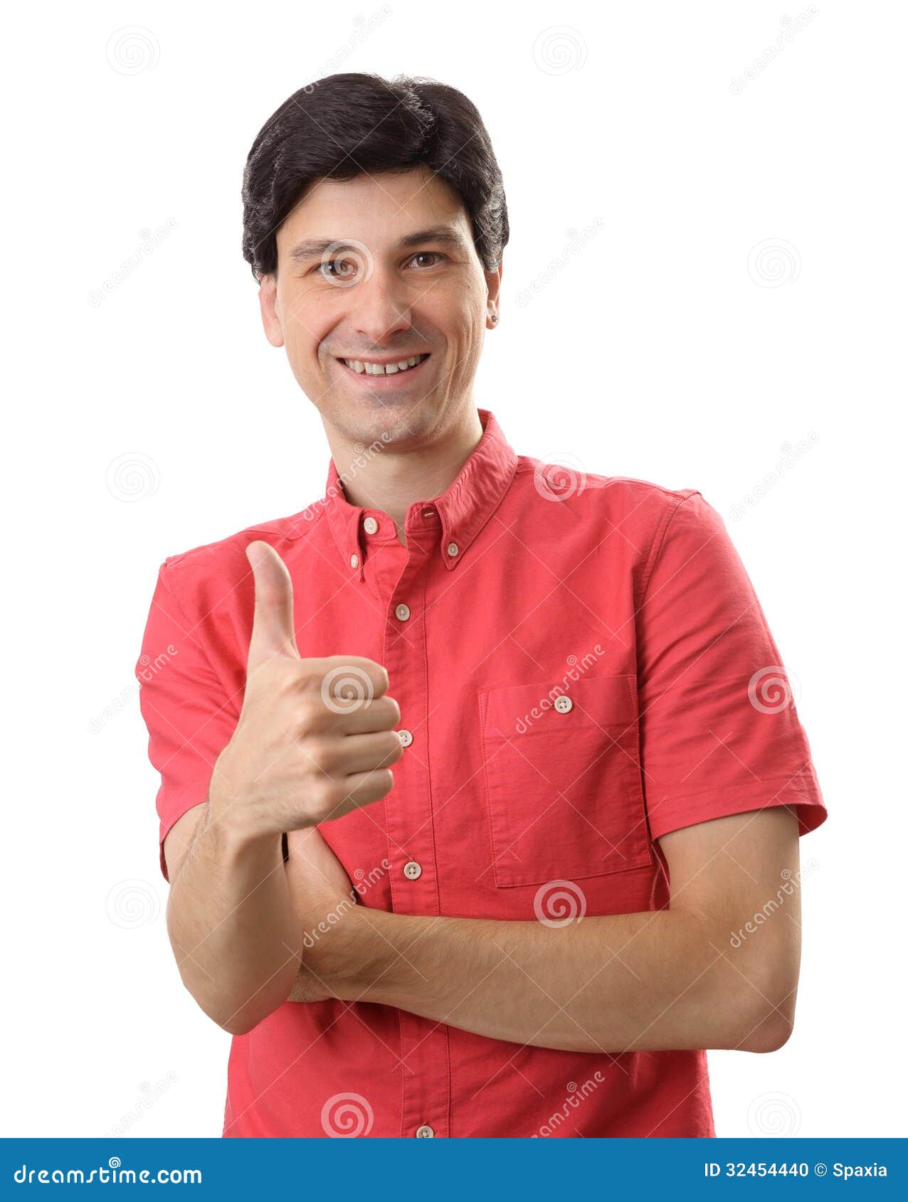 O Homem Com Polegares Levanta O Sinal Foto de Stock - Imagem de retrato ...