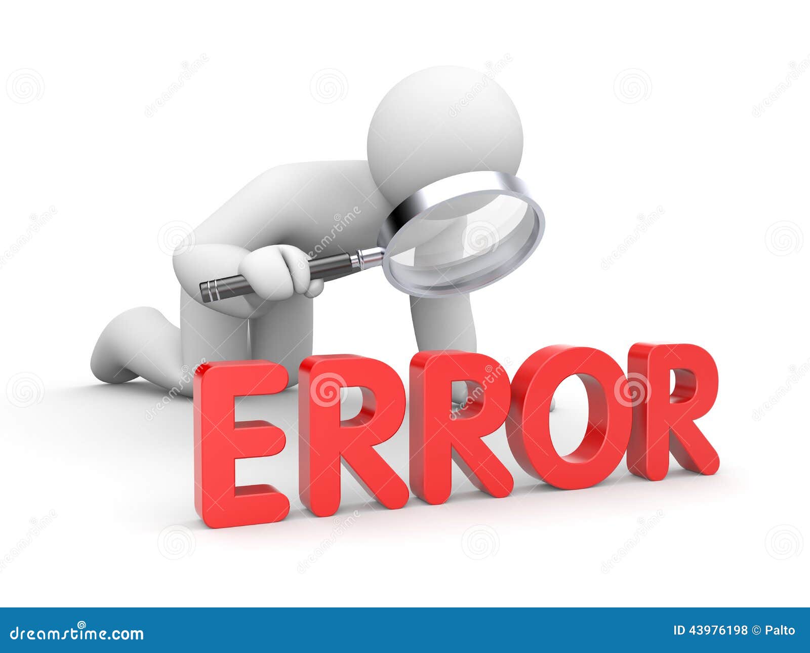 O Homem 3d Analisa Seu Erro Ilustração Stock - Ilustração de conceito ...