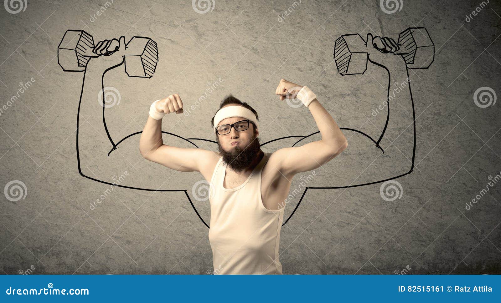 O Homem Magro Quer Ser Forte Imagem de Stock - Imagem de dieta ...