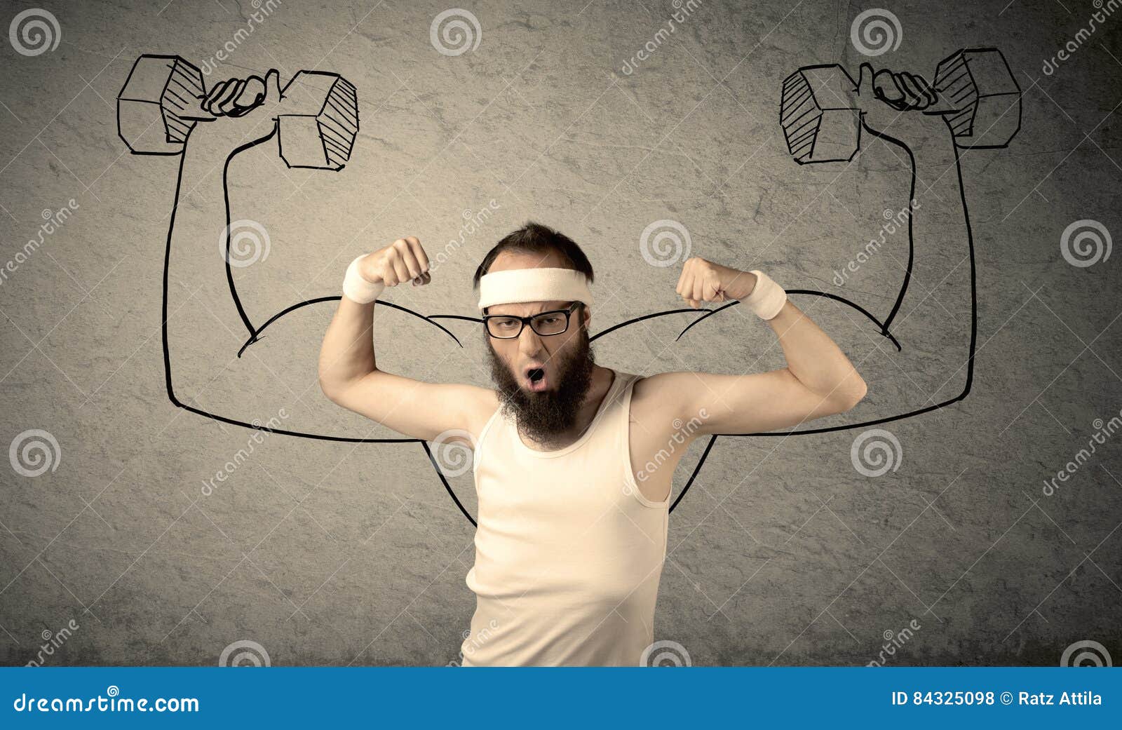 O Homem Magro Quer Ser Forte Foto de Stock - Imagem de imaginem, homem ...