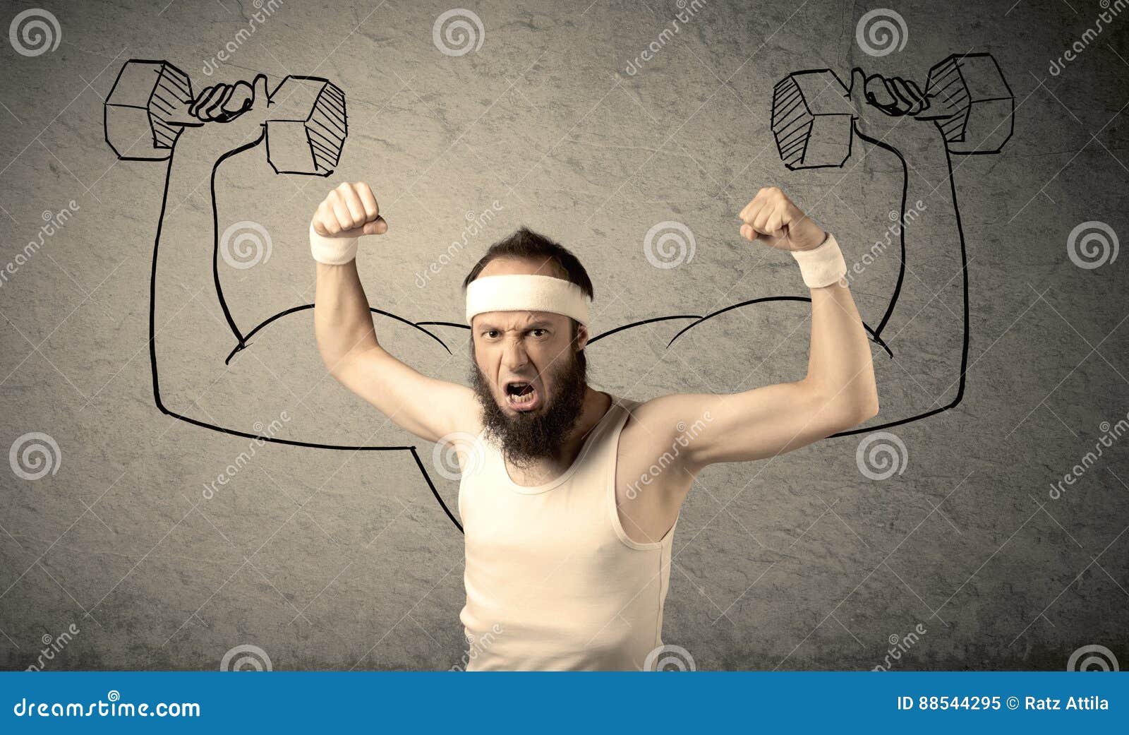 O Homem Magro Quer Ser Forte Imagem de Stock - Imagem de masculina ...