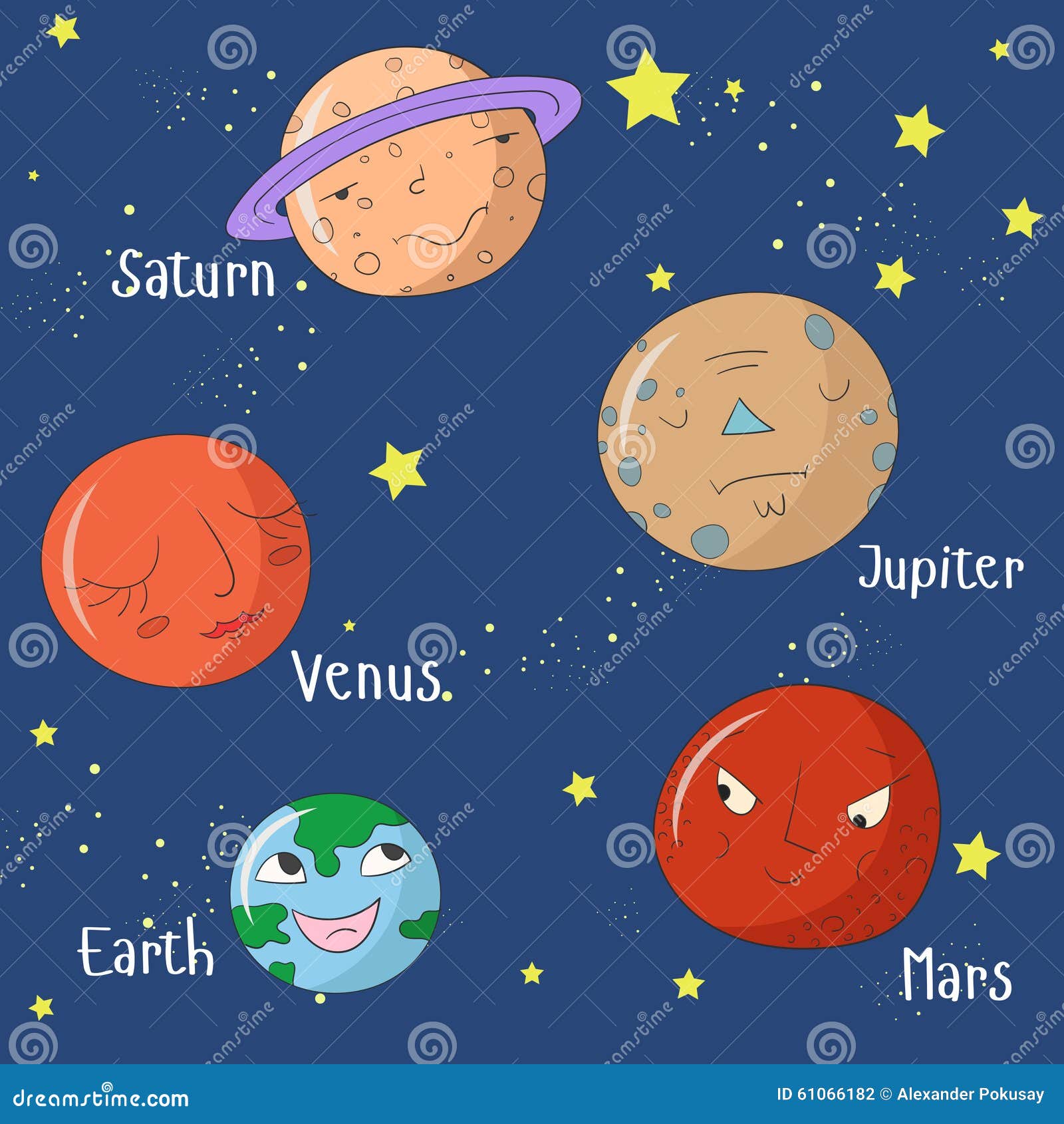 O Jogo Educacional Para Crianças Aprende Planetas Ilustração do Vetor ...