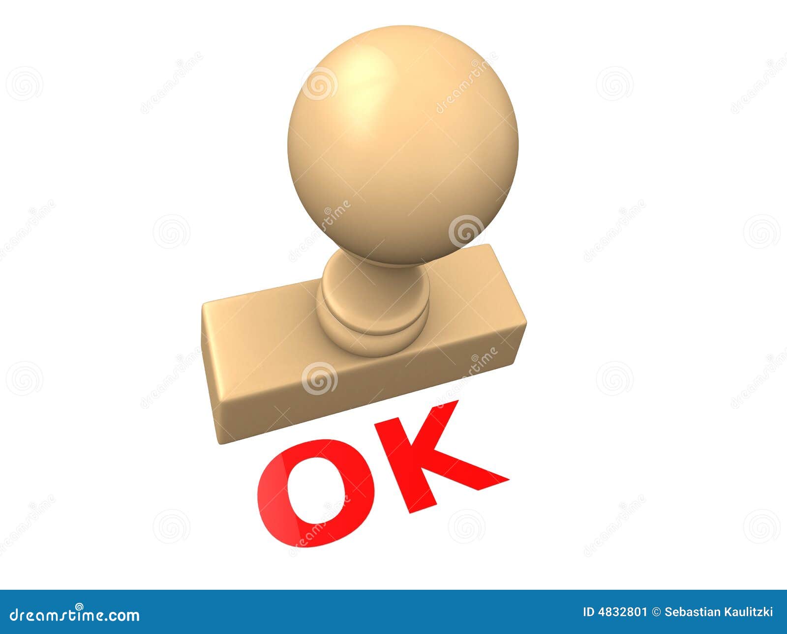 O.k. Stempel stock abbildung. Illustration von stempel - 4832801