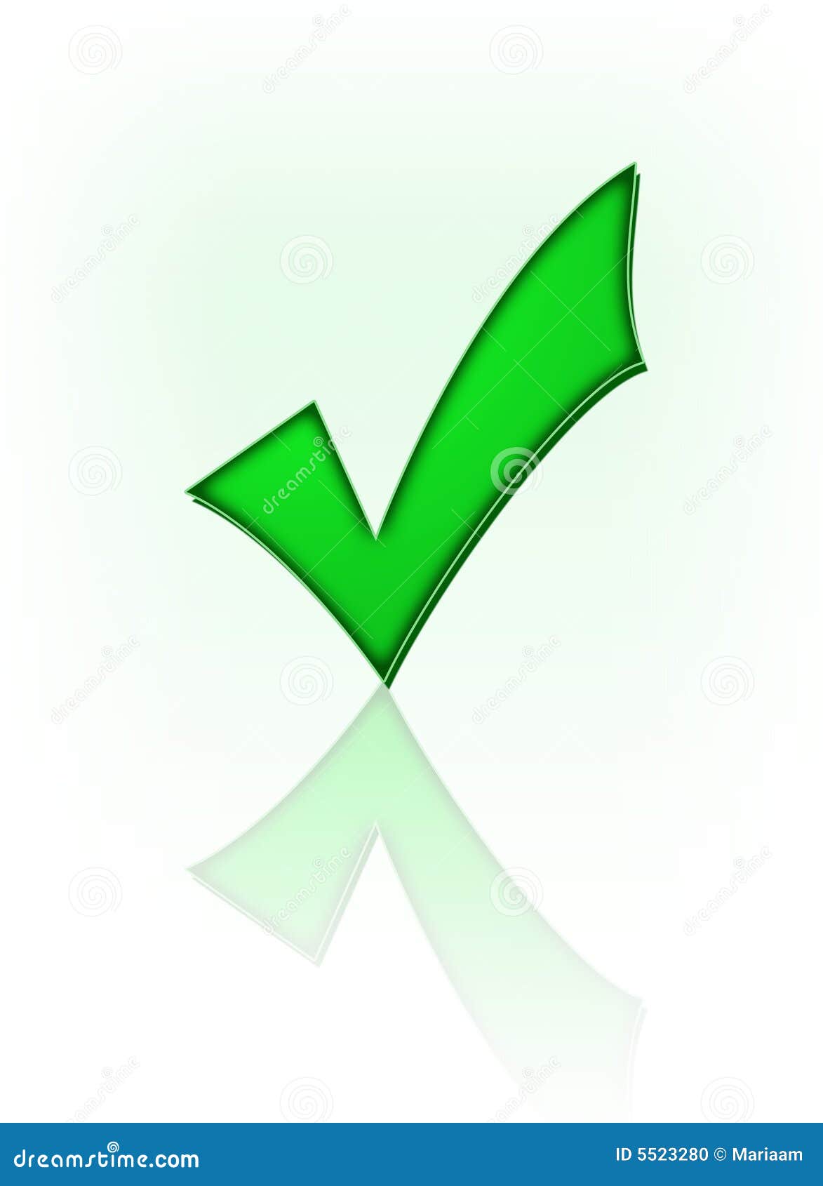 O.K. Symbool stock illustratie. Illustration of gecontroleerd - 5523280