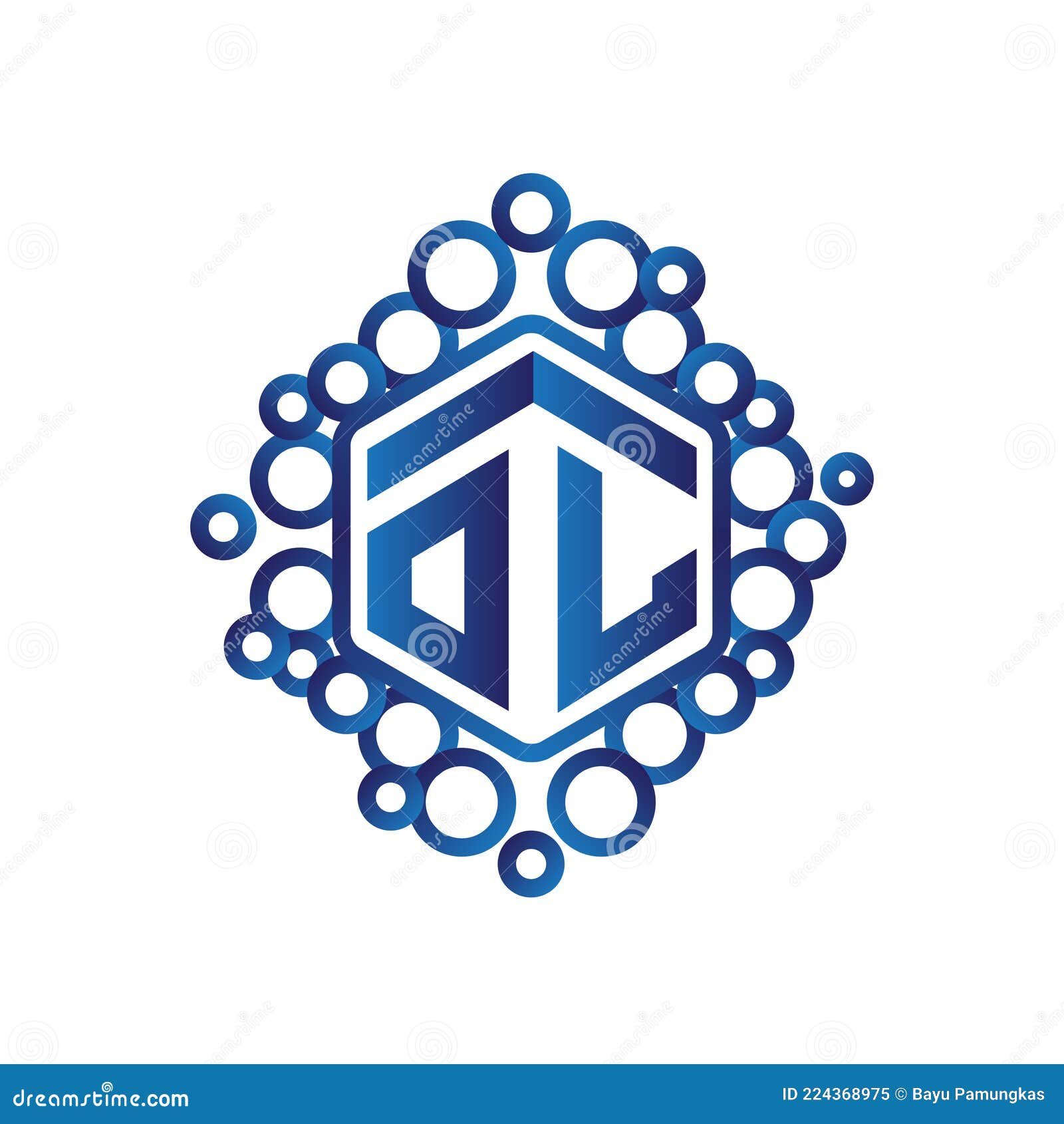 O L Initial Letter Hexagonal Logo Vector Stock Vector - Illustration of ...