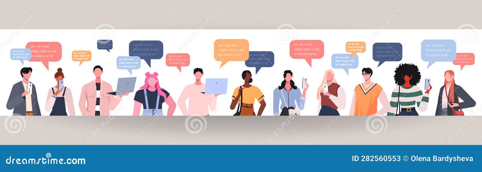 Dialogue Group Of Diverse Multiethnic Multicultural People. Talking And ...