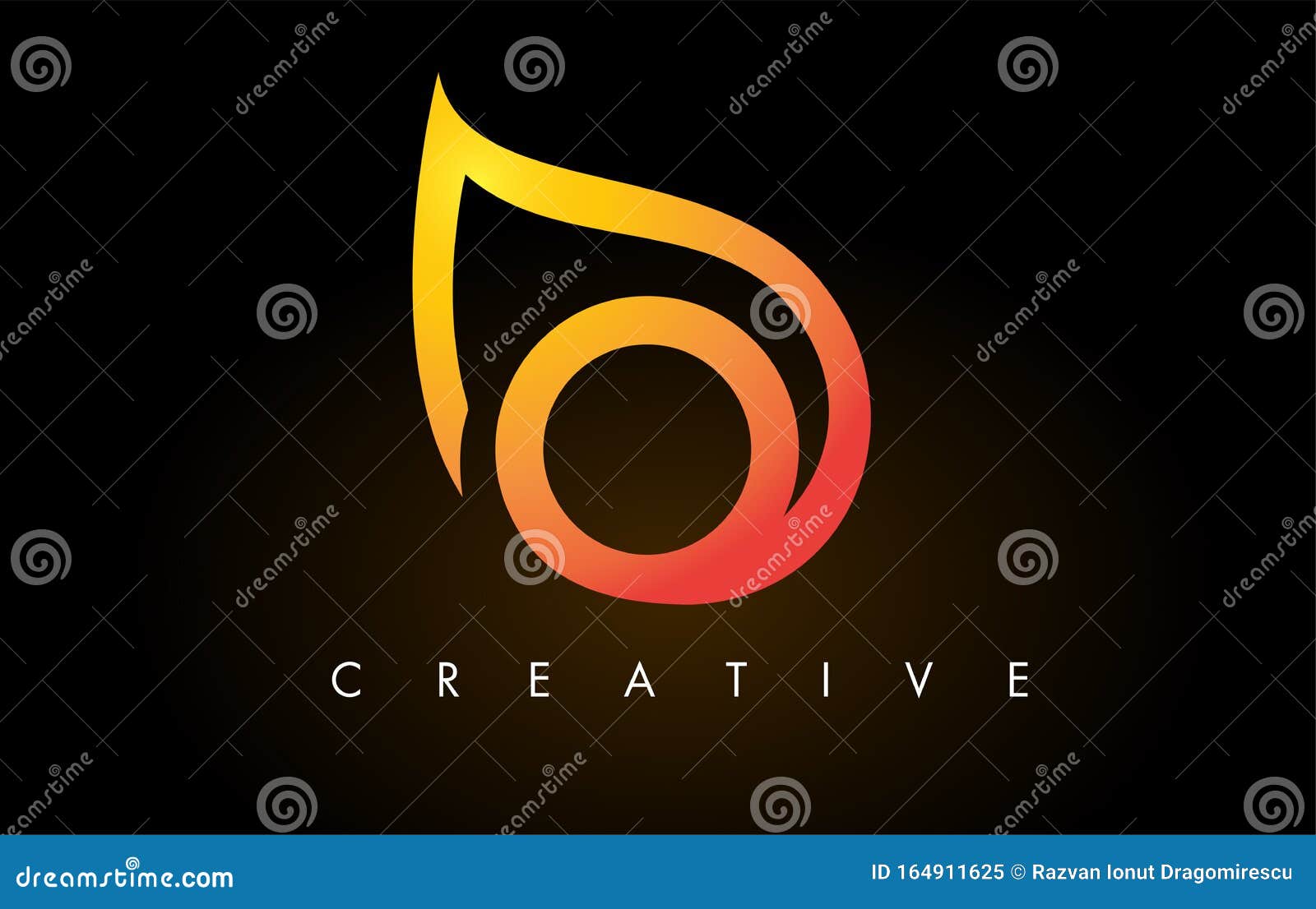 O Leaf Logo Letter Design with Golden Leaf Outline Stock Vector ...