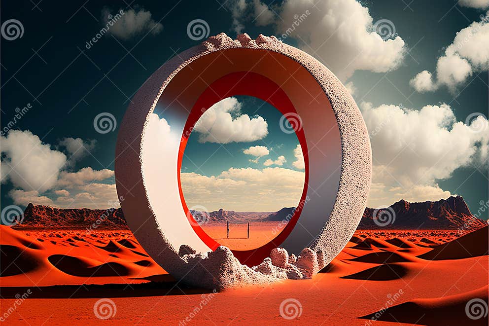 O Letter in the Desert. 3d Render. Computer Generated Image Stock ...