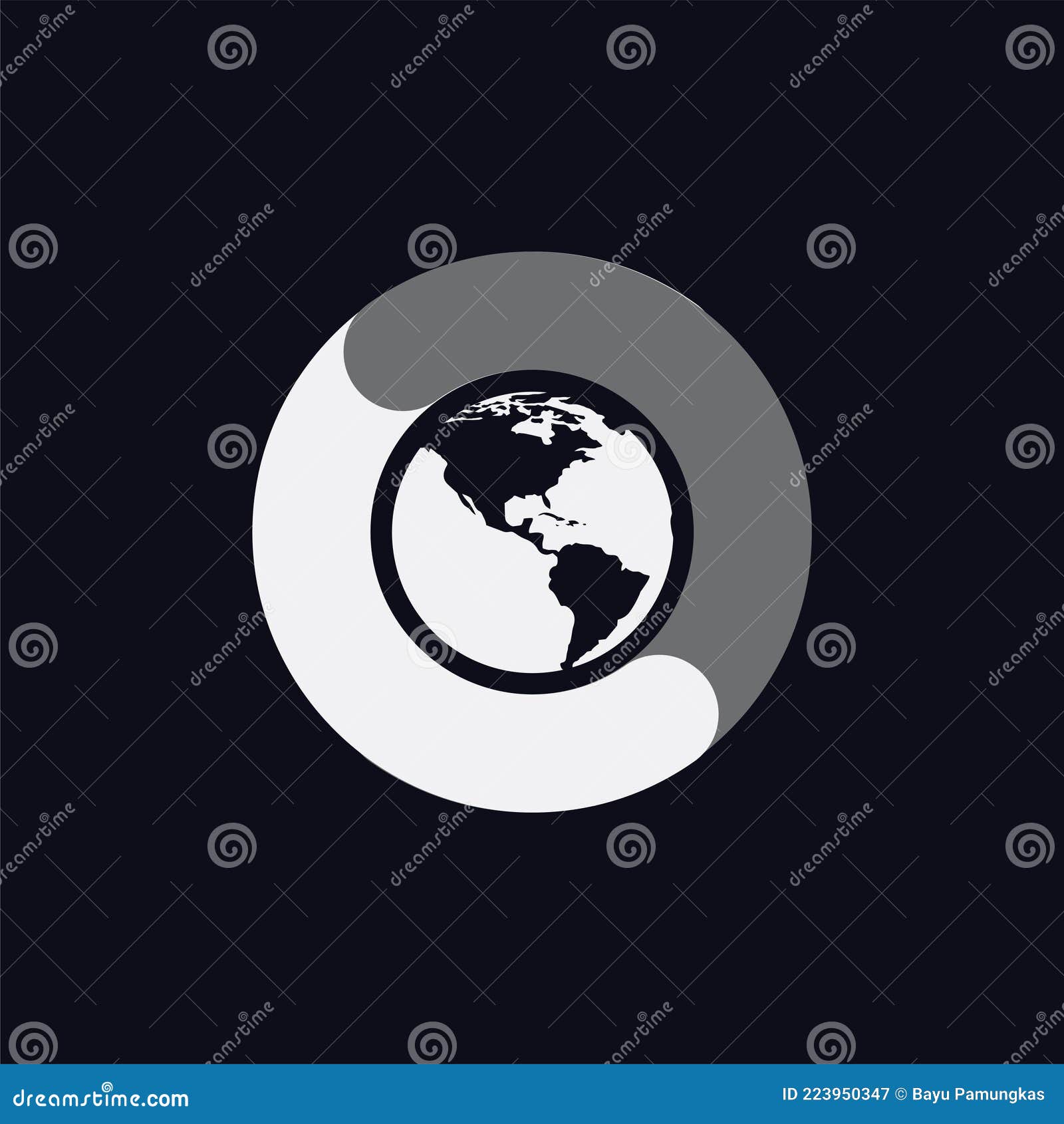 O Letter with Globe Logo Icon Vector Stock Vector - Illustration of ...