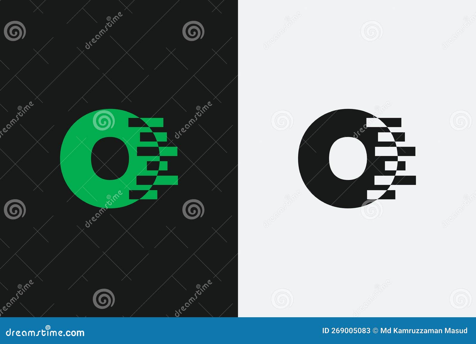 O Letter Iconic Transformation Shape Vector Logo Design Stock Vector ...