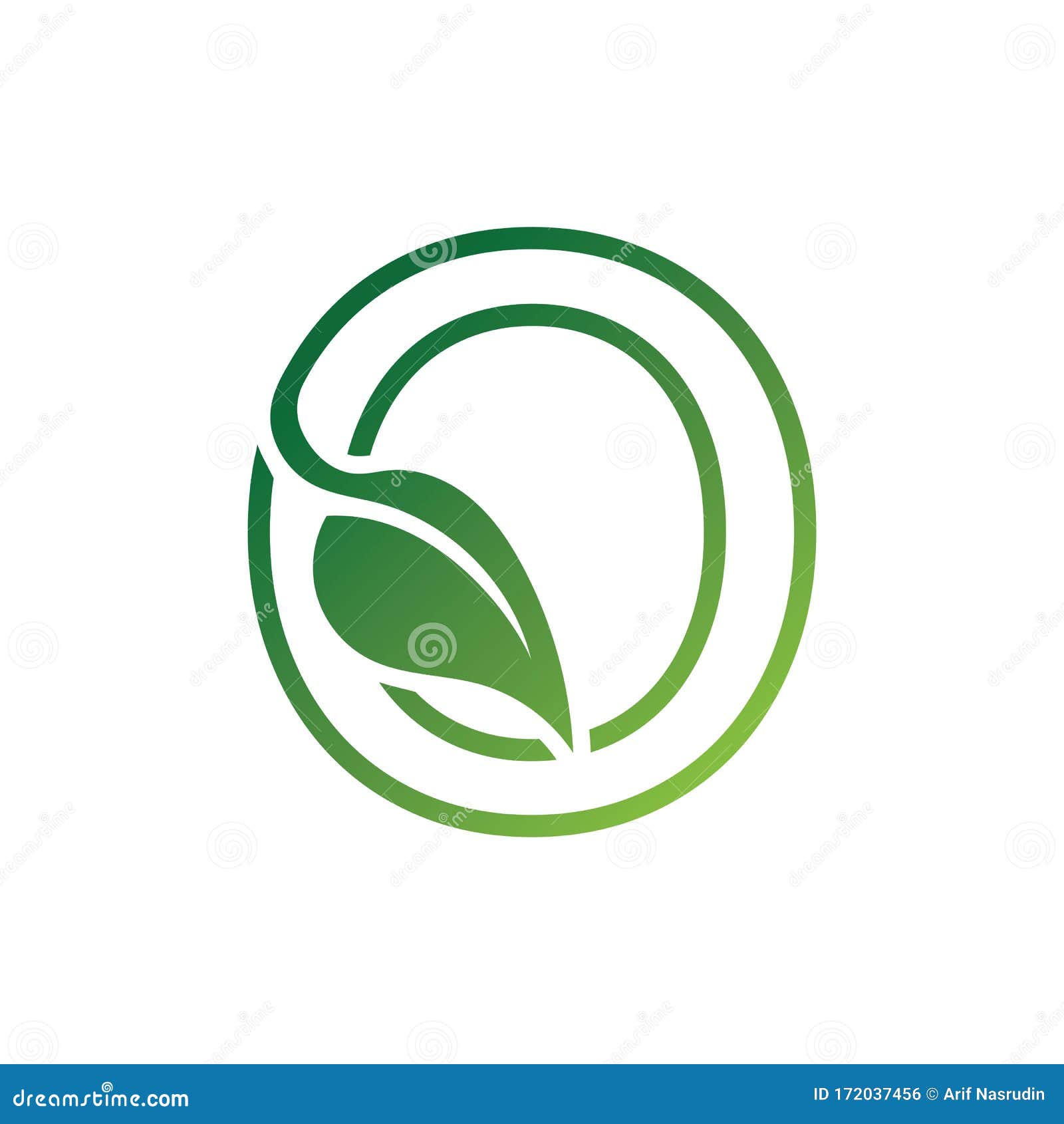O Letter with Leaf Logo or Symbol Concept Template Design Stock ...