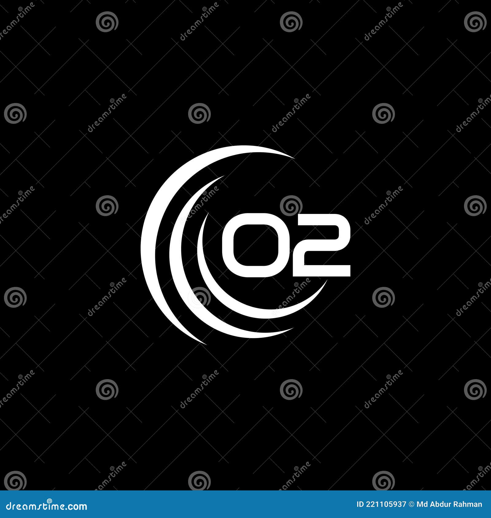 O2 Letter Logo Design on Black Background.O2 Creative Initials Letter ...