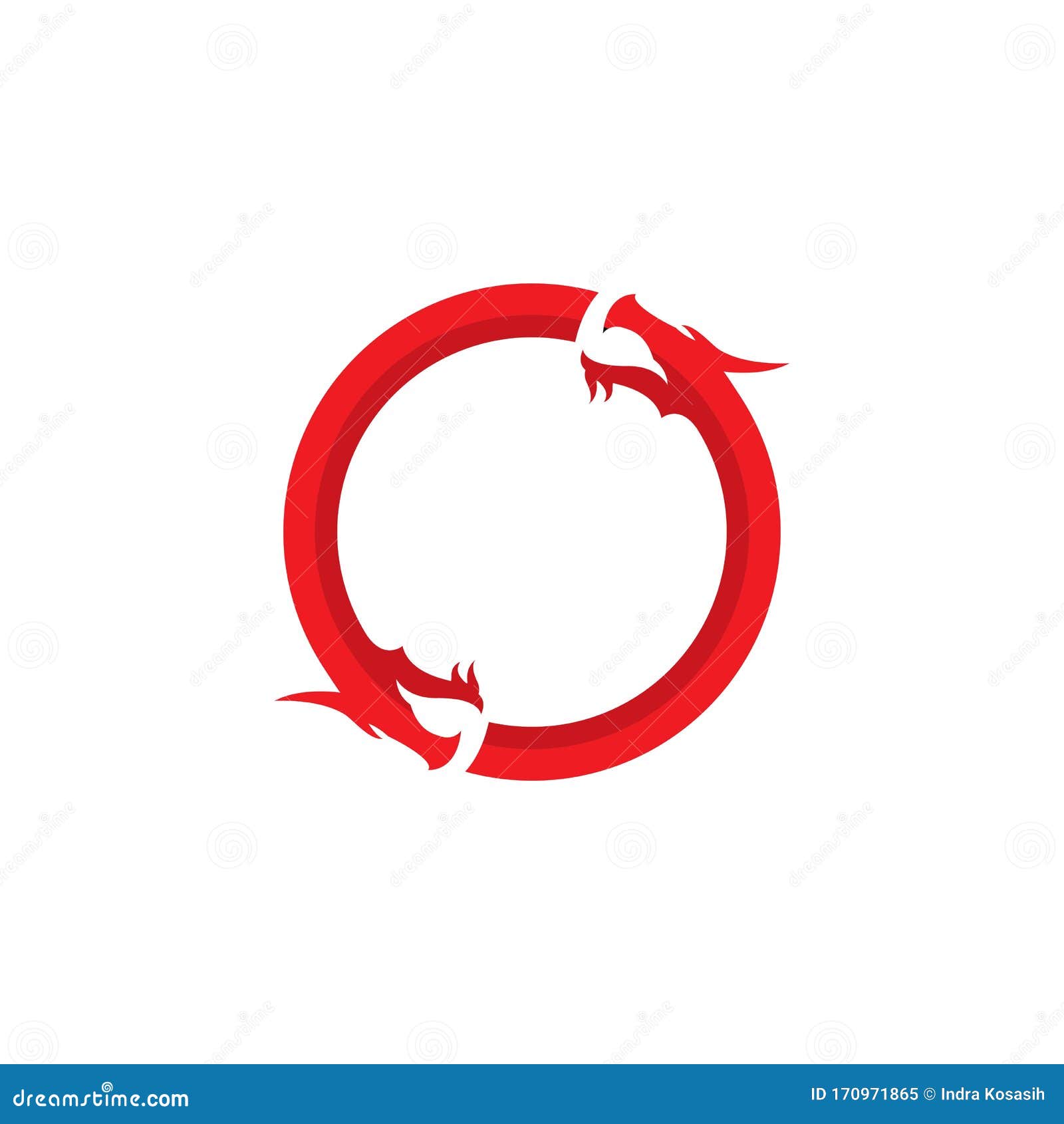 O Letter Logo with Dragon Icon Illustration Stock Vector - Illustration ...