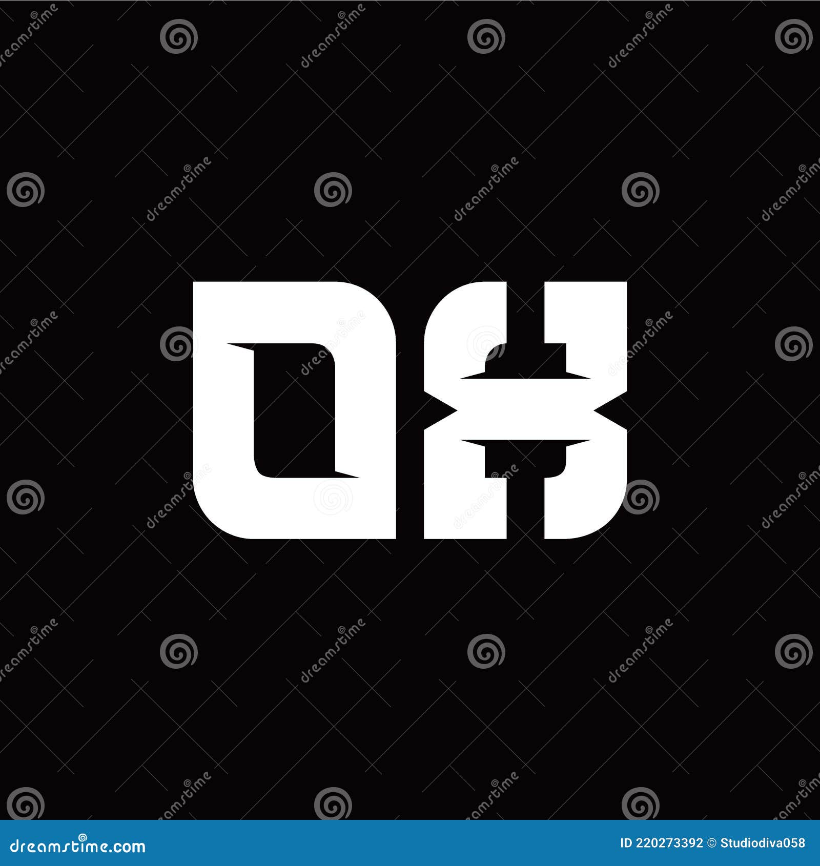 O X Letter Monogram Style Initial Logo Template Stock Illustration ...